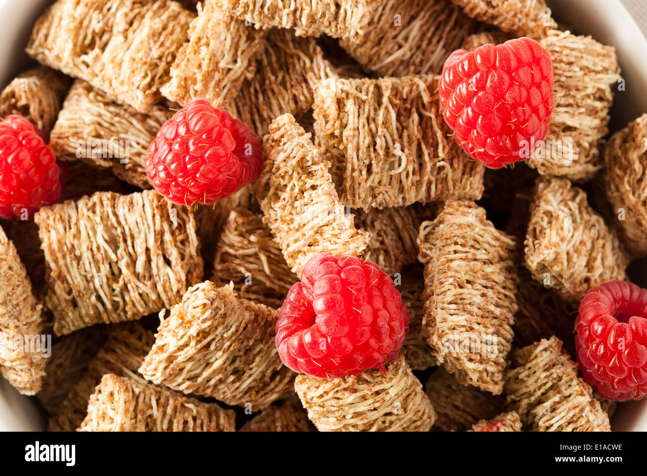 Healthy Whole Wheat Shredded Cereal with Fruit for Breakfast Stock ...