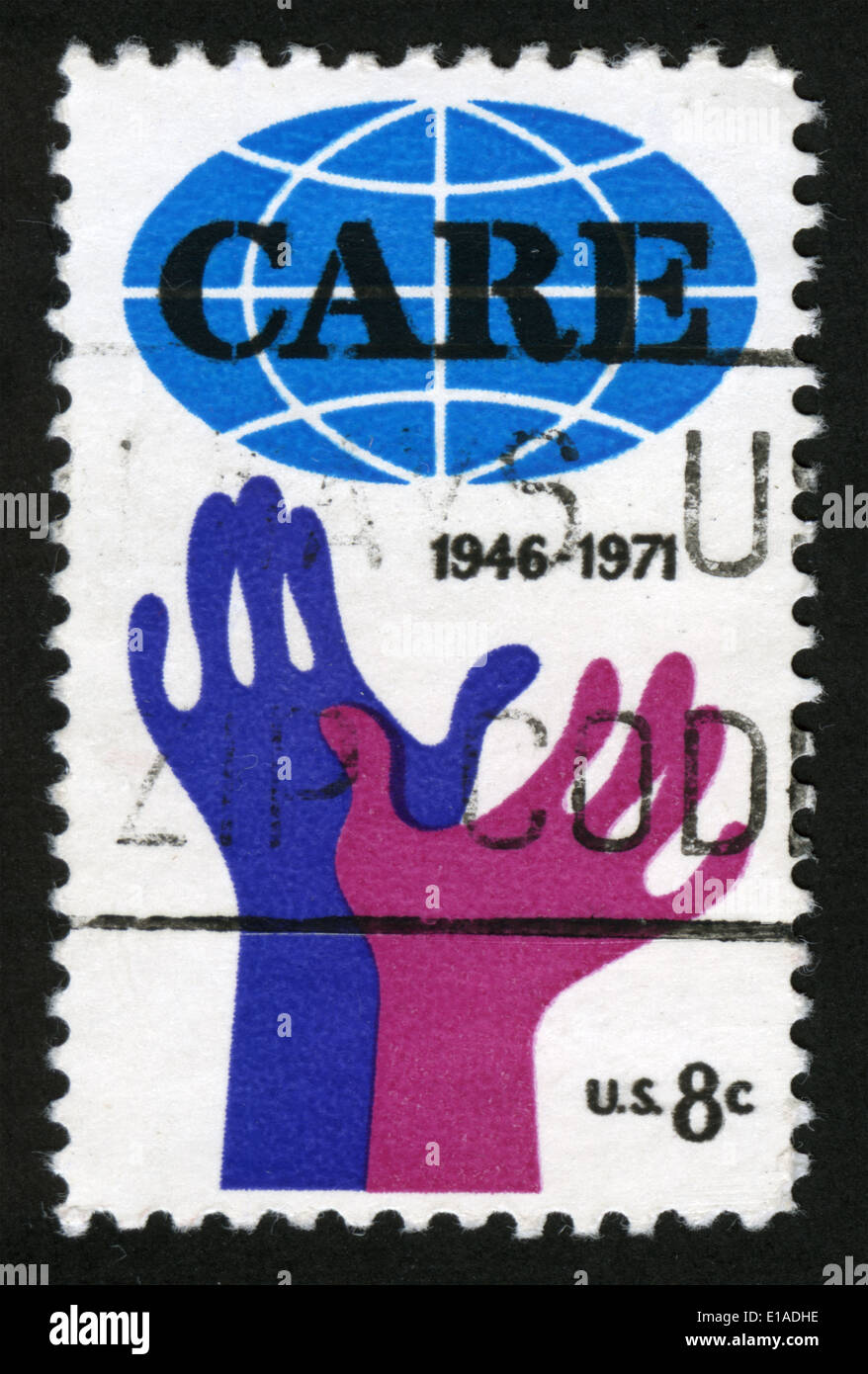 US postage stamp, CARE Stock Photo - Alamy
