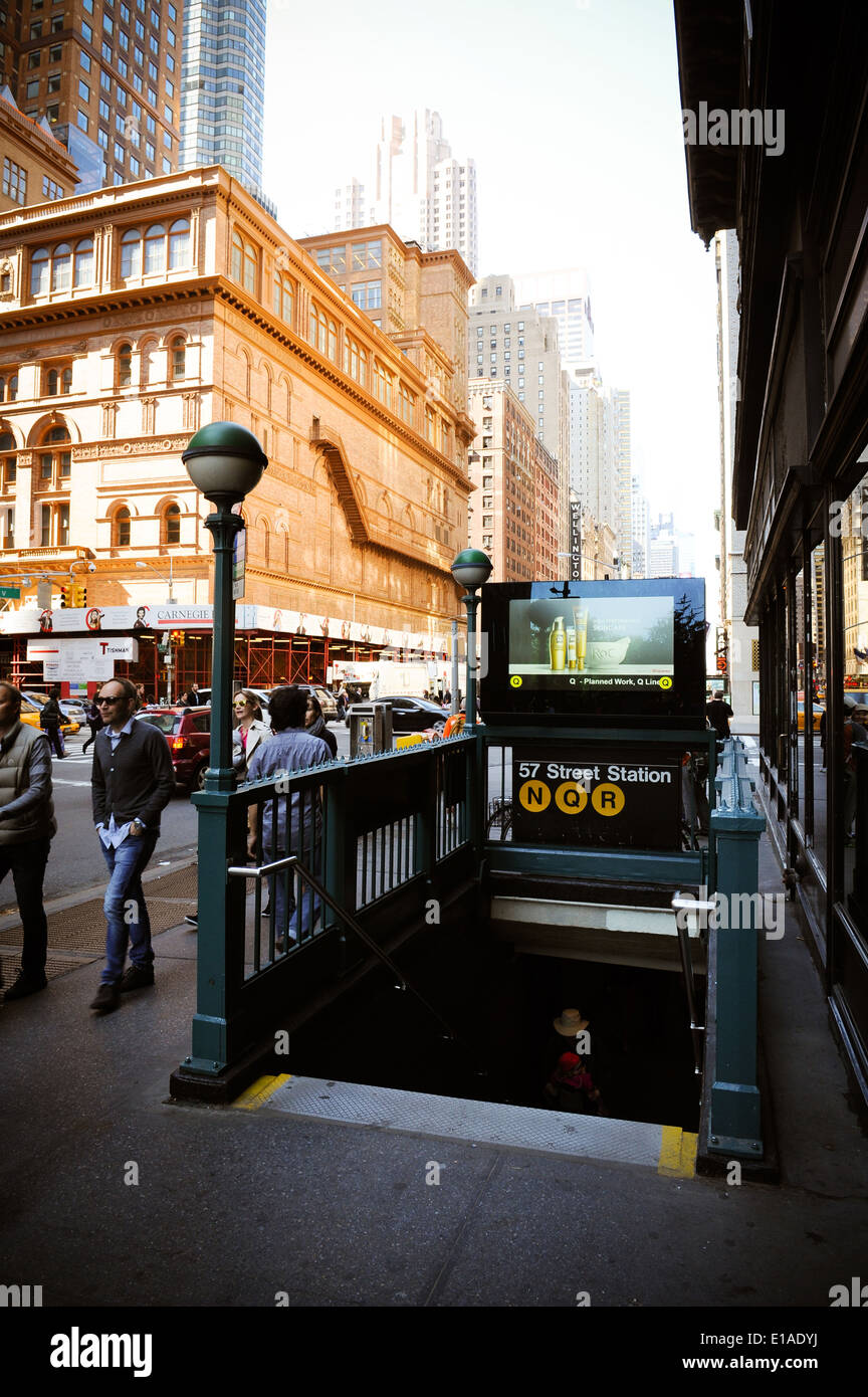 57 Street Station, Manhattan, New York City Stock Photo - Alamy