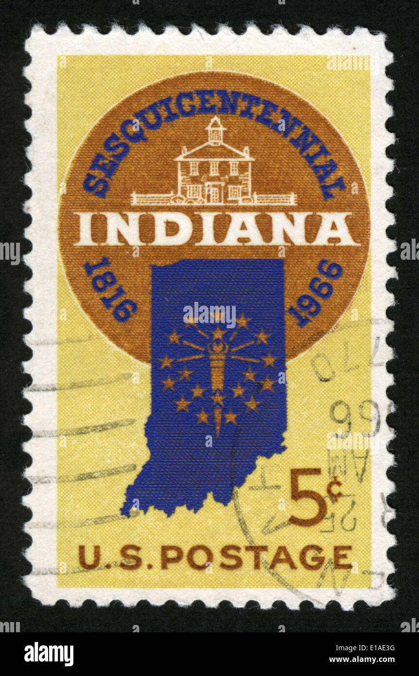 Indiana stamp hi-res stock photography and images - Alamy