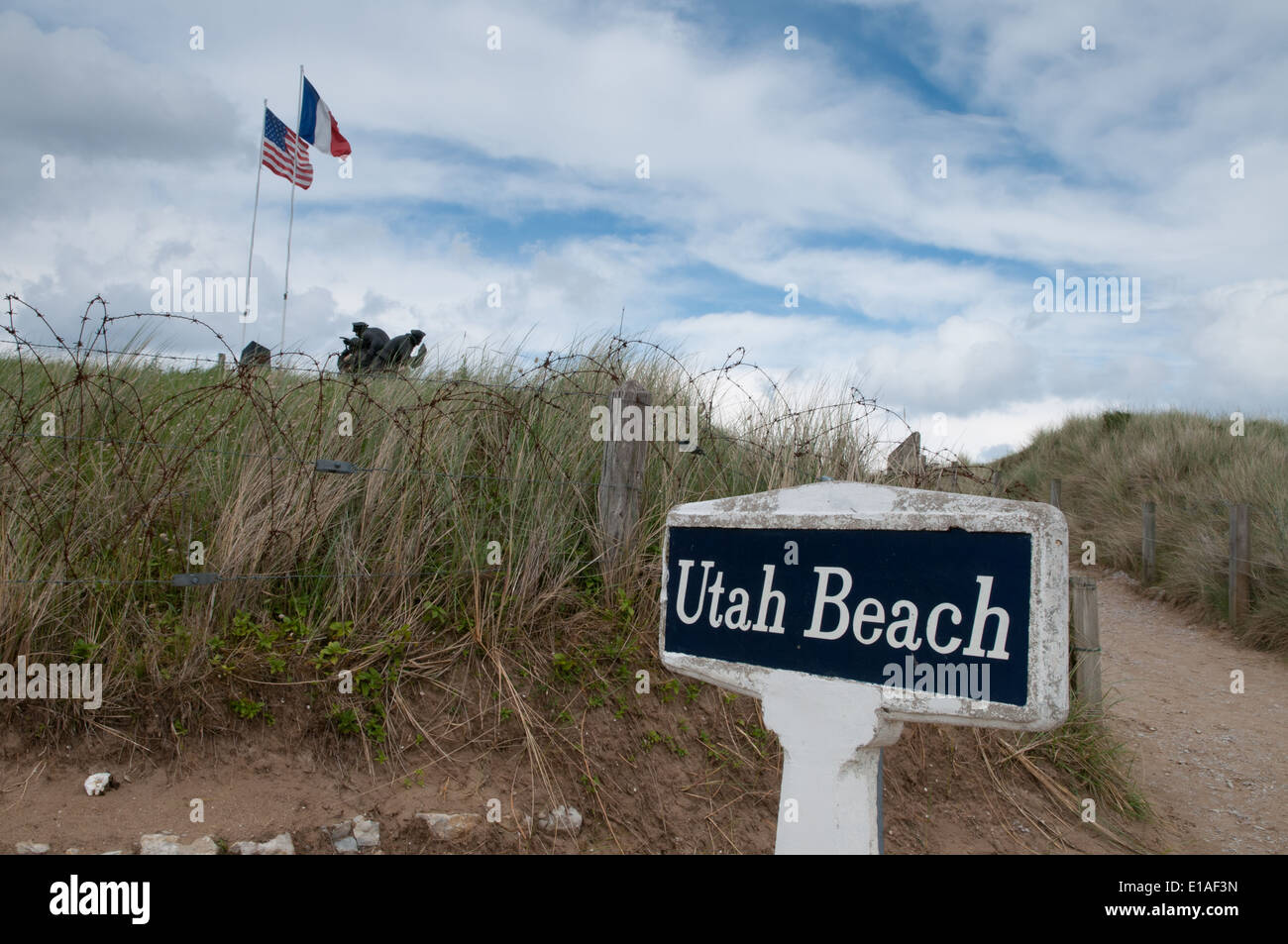 Memorials at Utah Beach Stock Photo - Alamy