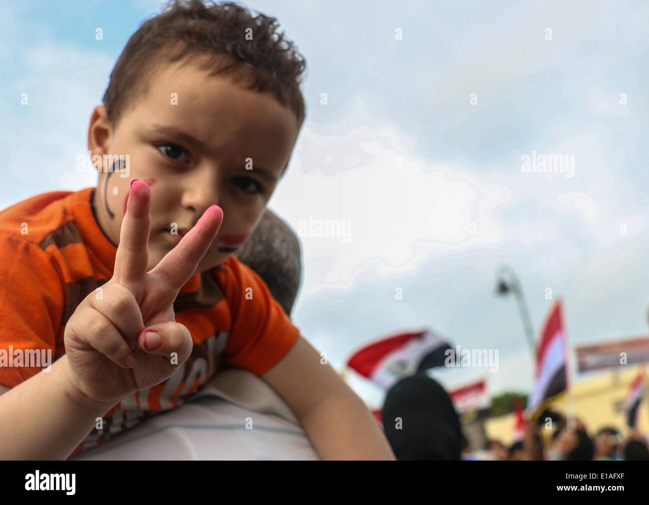 Boy makes gesture in hi-res stock photography and images - Alamy
