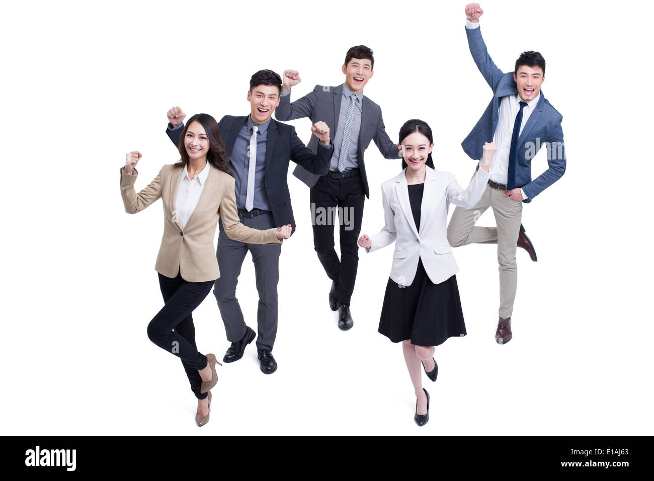 Asian business people high angle view Cut Out Stock Images & Pictures ...