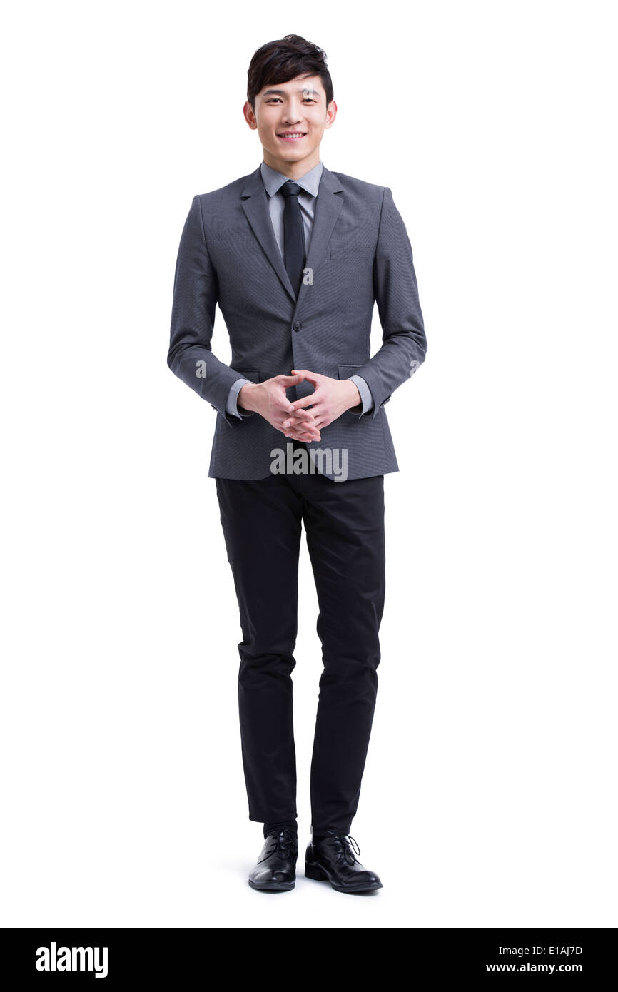 Happy young businessman Stock Photo - Alamy