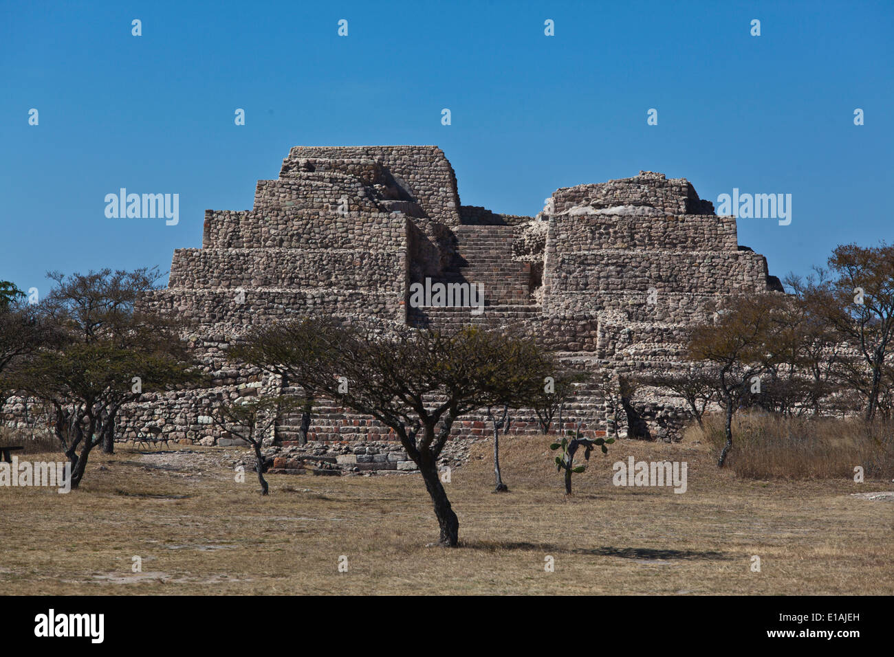 The main pyramid at the CANADA DE LA VIRGEN pre-Columbian archeological ...