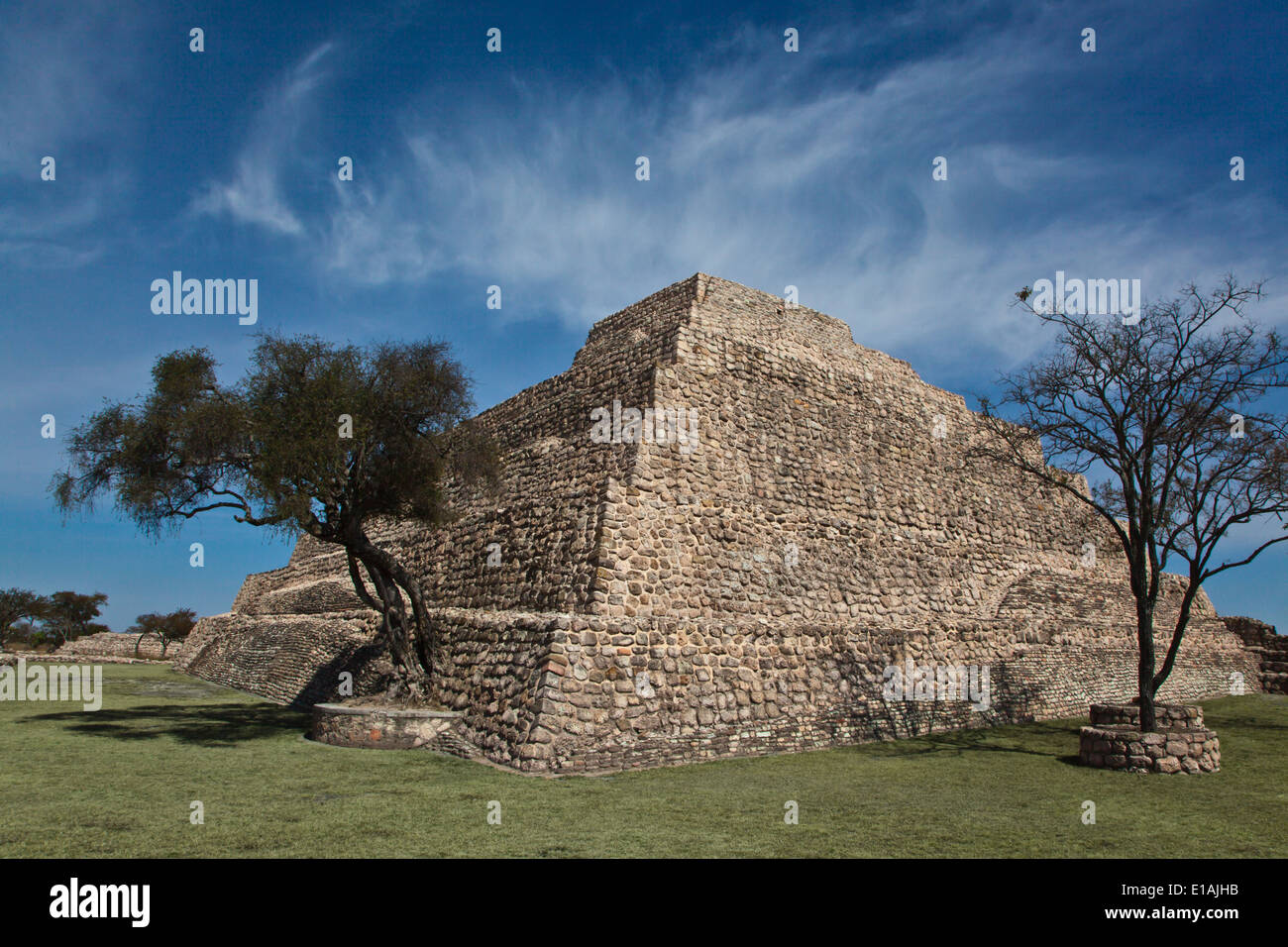 The main pyramid at the CANADA DE LA VIRGEN pre-Columbian archeological ...