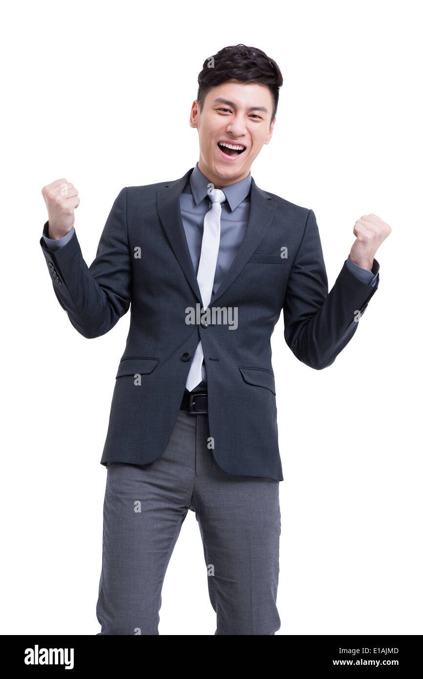Man punching air Cut Out Stock Images & Pictures - Alamy