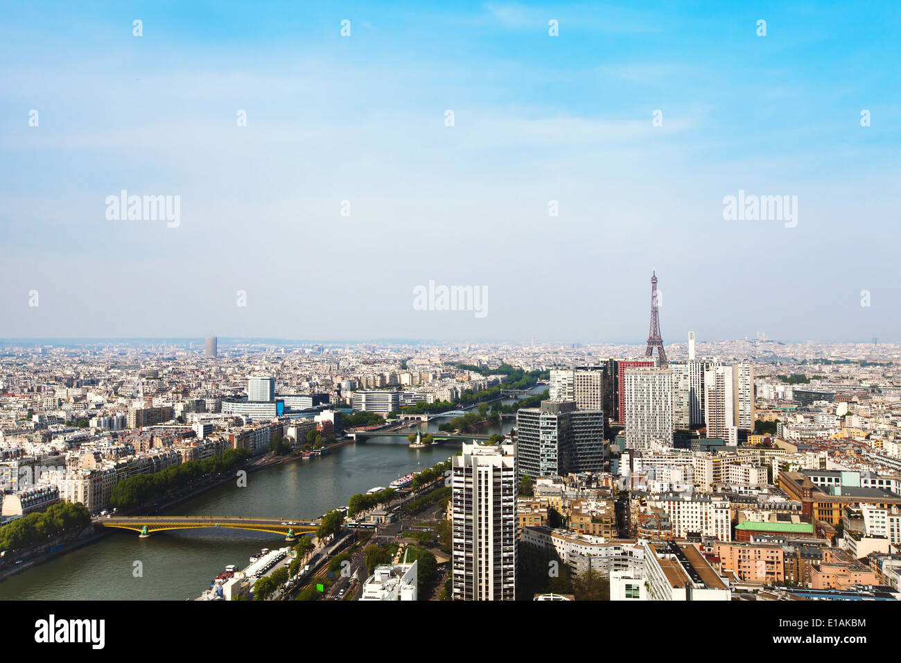 aerial view of Paris and Eiffel Tower, France Stock Photo - Alamy