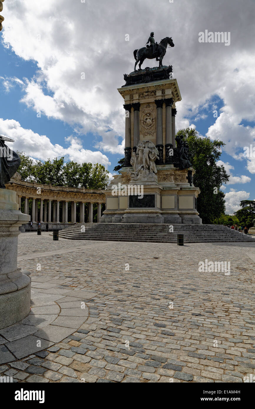 Low Angle Side View of the Monument to Alfonso XII of Spain, Buen ...