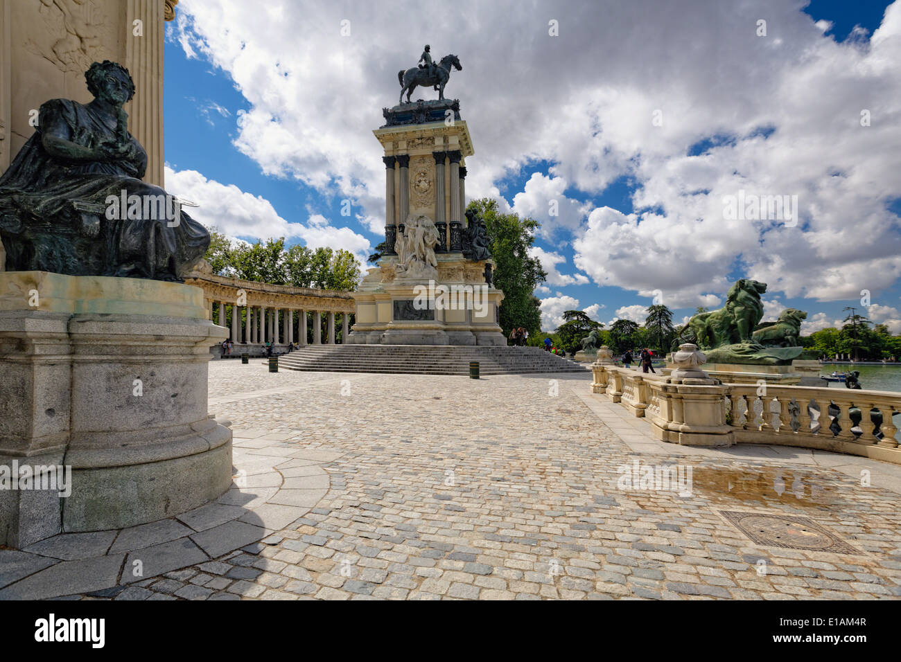 Low Angle Side View of the Monument to Alfonso XII of Spain, Buen ...