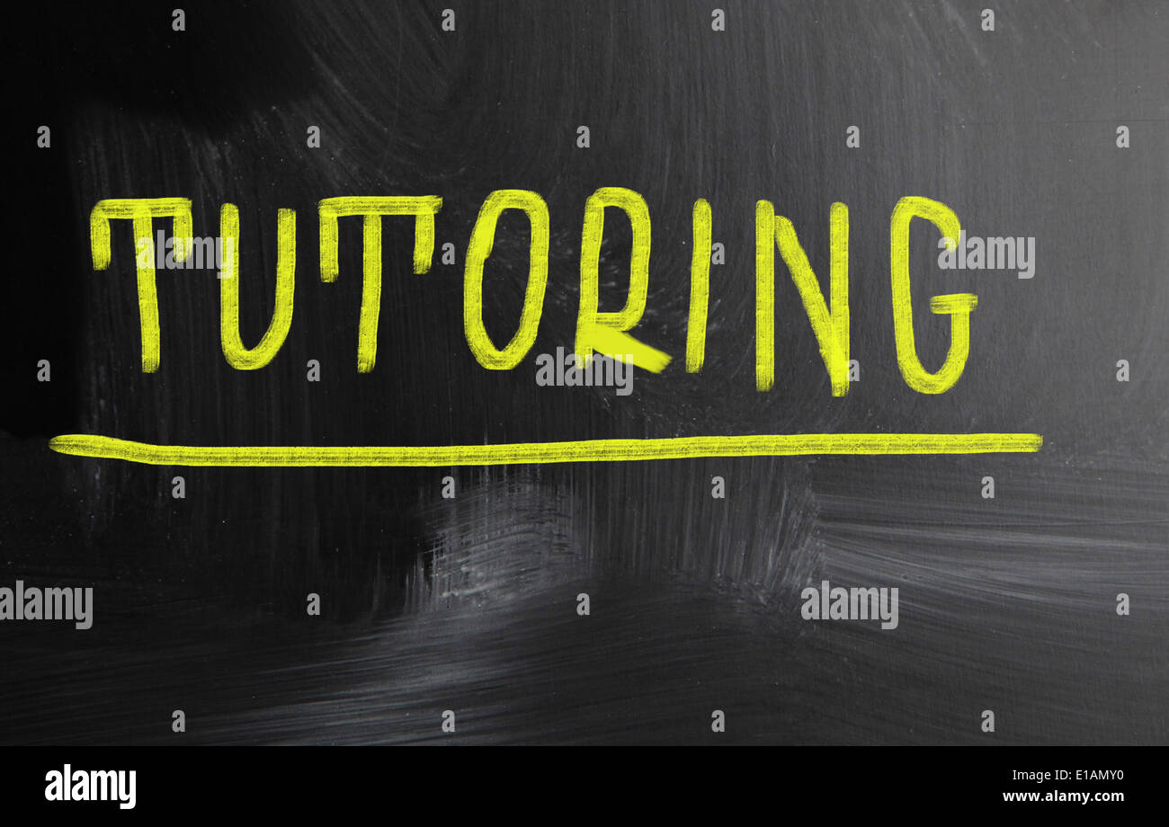 tutoring handwritten with chalk on a blackboard Stock Photo - Alamy