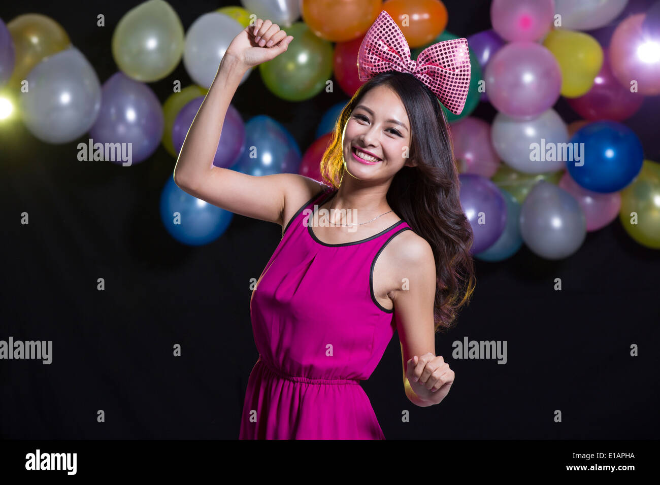 Beautiful asian woman dancing party hi-res stock photography and images ...