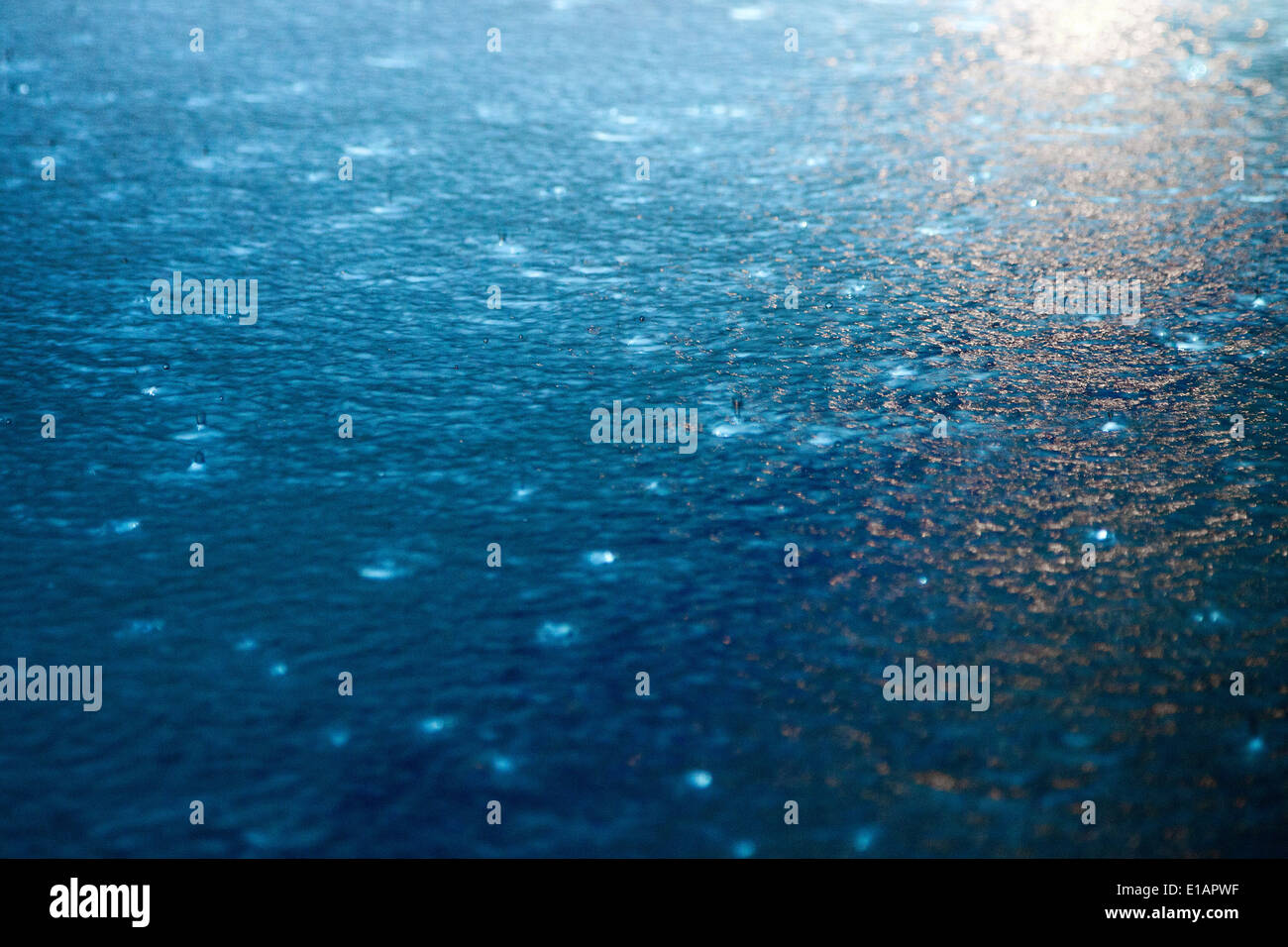 Rain falling on swimming pool hi-res stock photography and images - Alamy