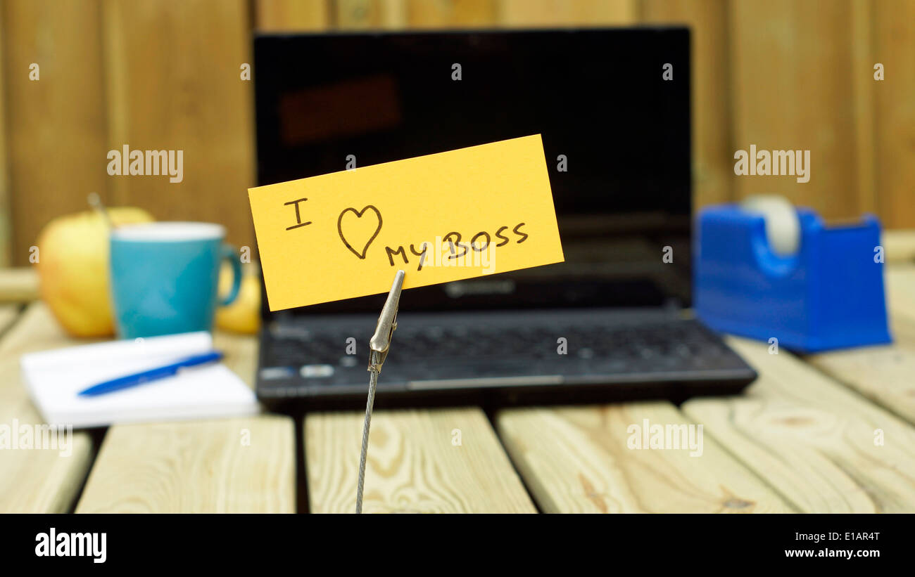 I love my boss hi-res stock photography and images - Alamy