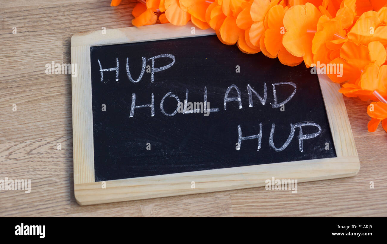 Dutch orange football supporter Stock Photo - Alamy