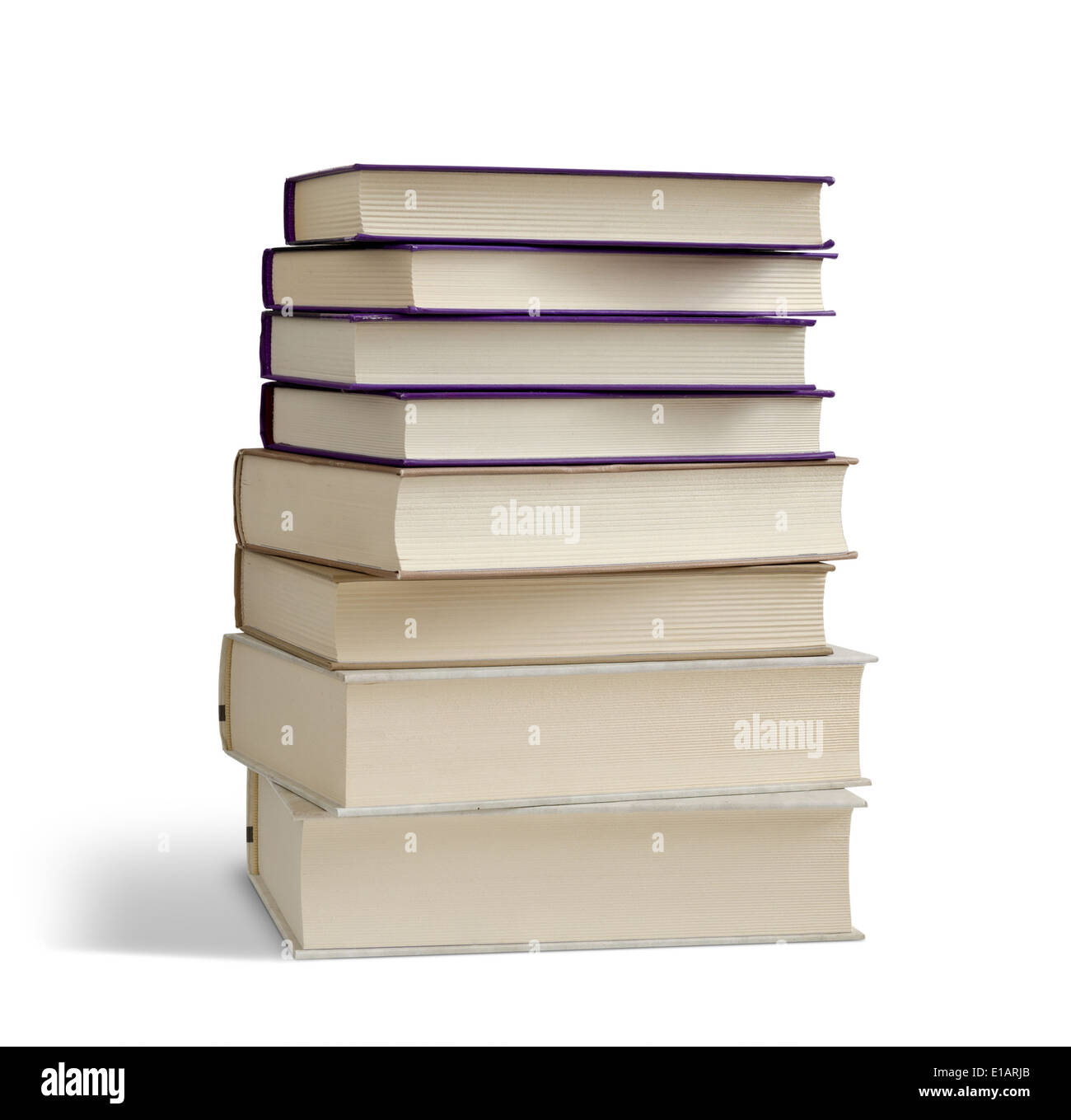 Books pile isolated on white background Stock Photo - Alamy