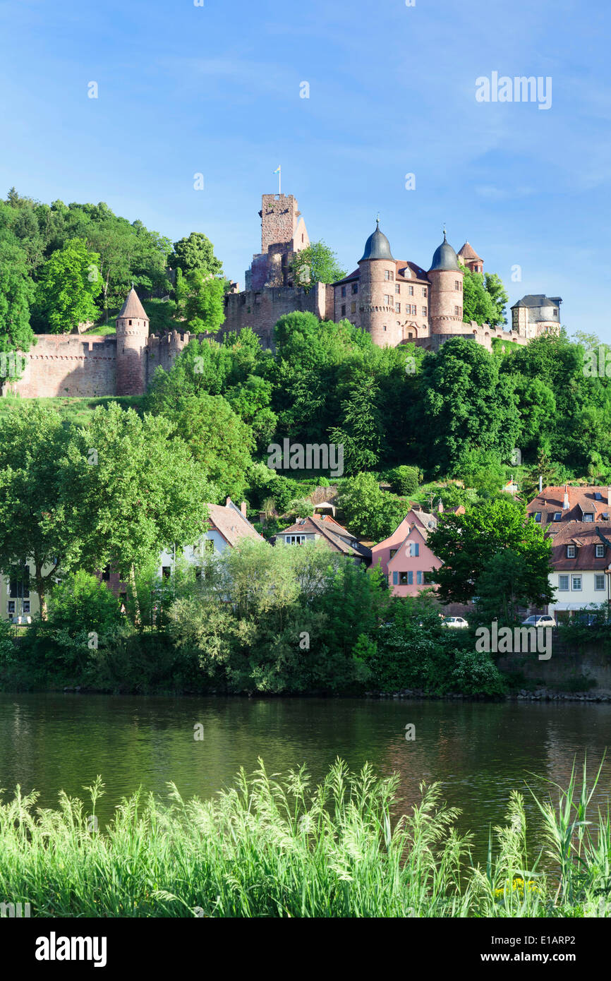 Burg Wertheim castle ruins and Main river, Wertheim, Baden-Württemberg ...