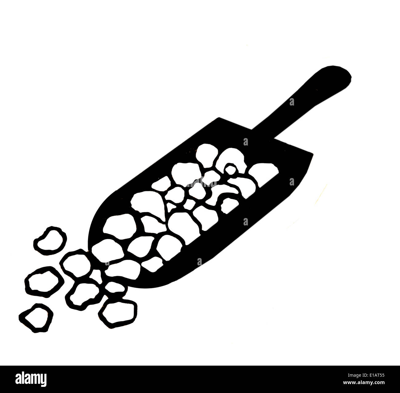 Ice scoop with crushed ice Stock Photo - Alamy