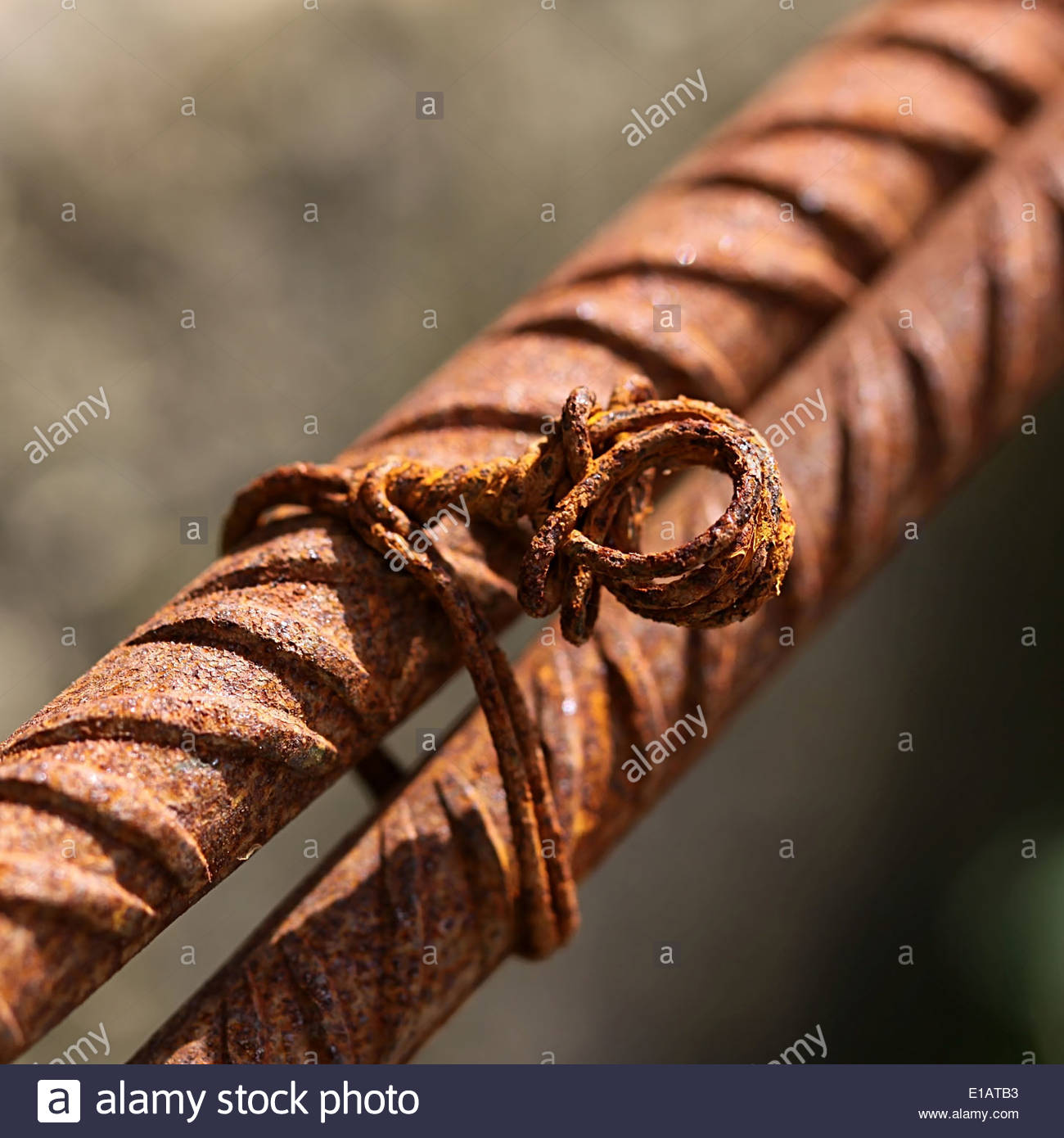 RUSTED REBAR AND WIRE, in South West France Stock Photo - Alamy