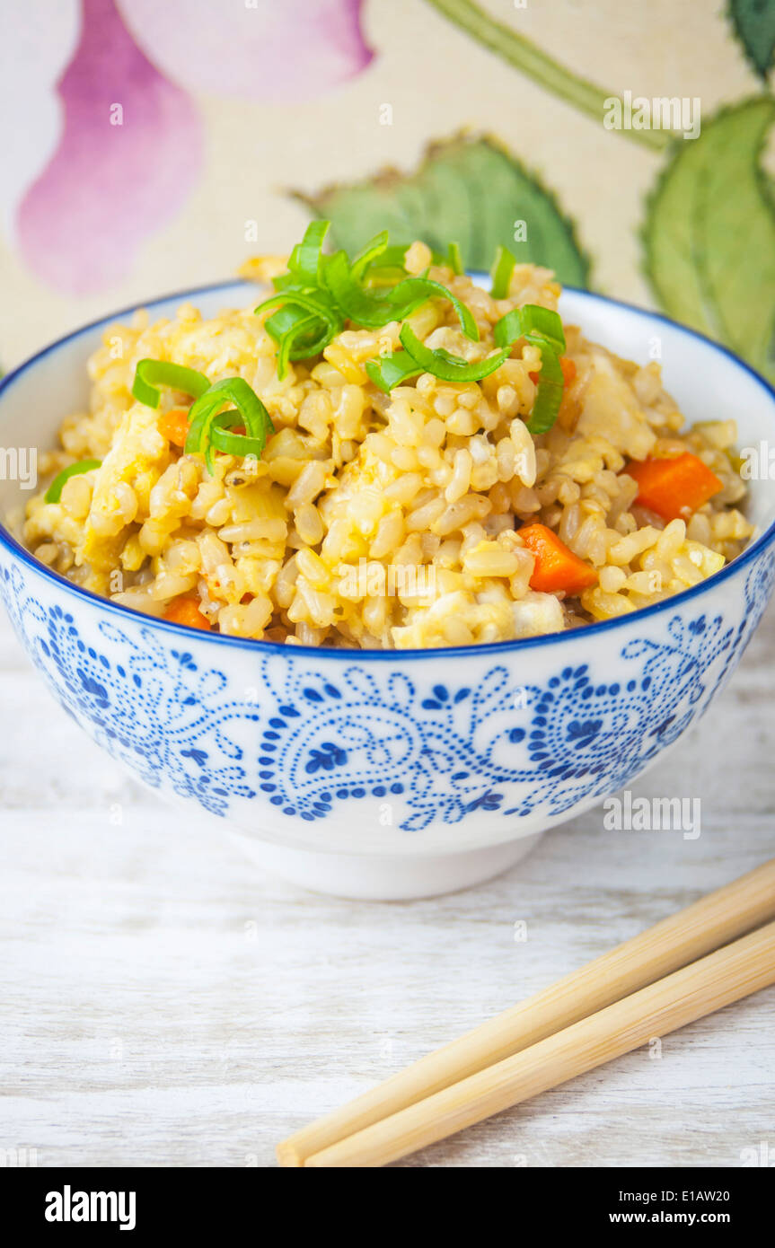 A Close Up View of Vegetable Fried Rice Stock Photo - Alamy