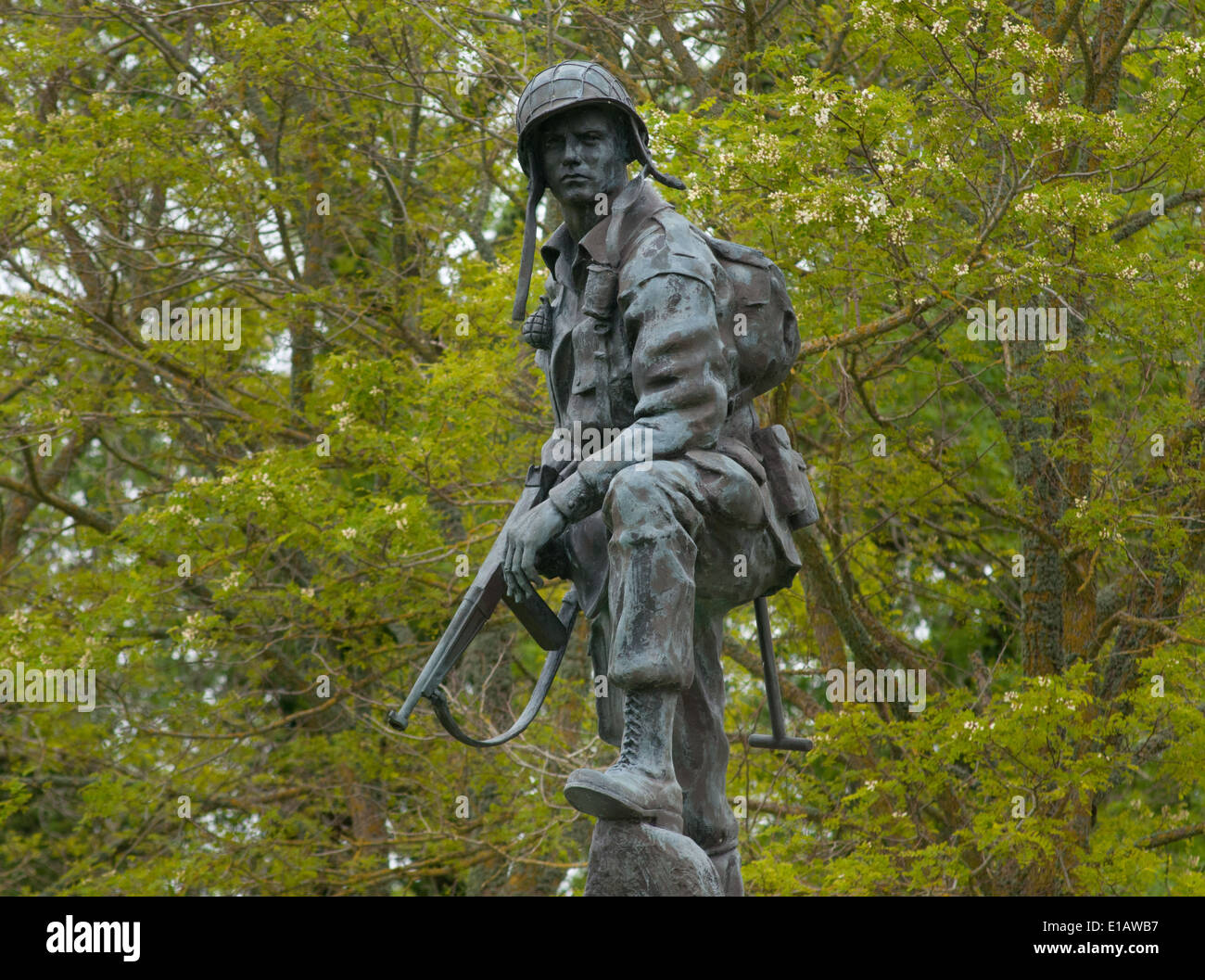 Iron Mike American war memorial at La Fière causeway in memory of the ...