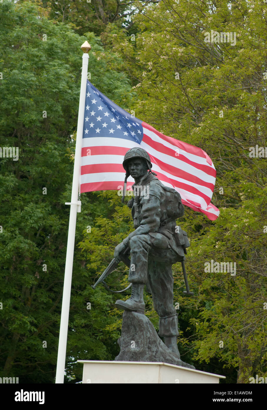 Iron Mike American war memorial at La Fière causeway in memory of the ...