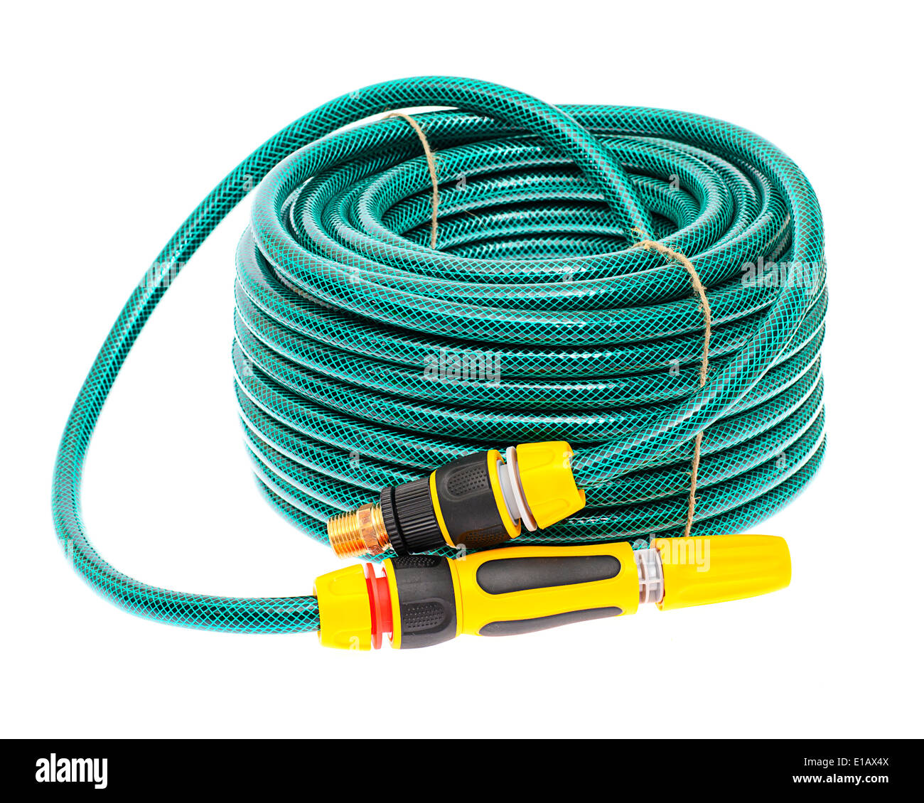 Garden Hose Isolated on White Background Stock Photo - Alamy