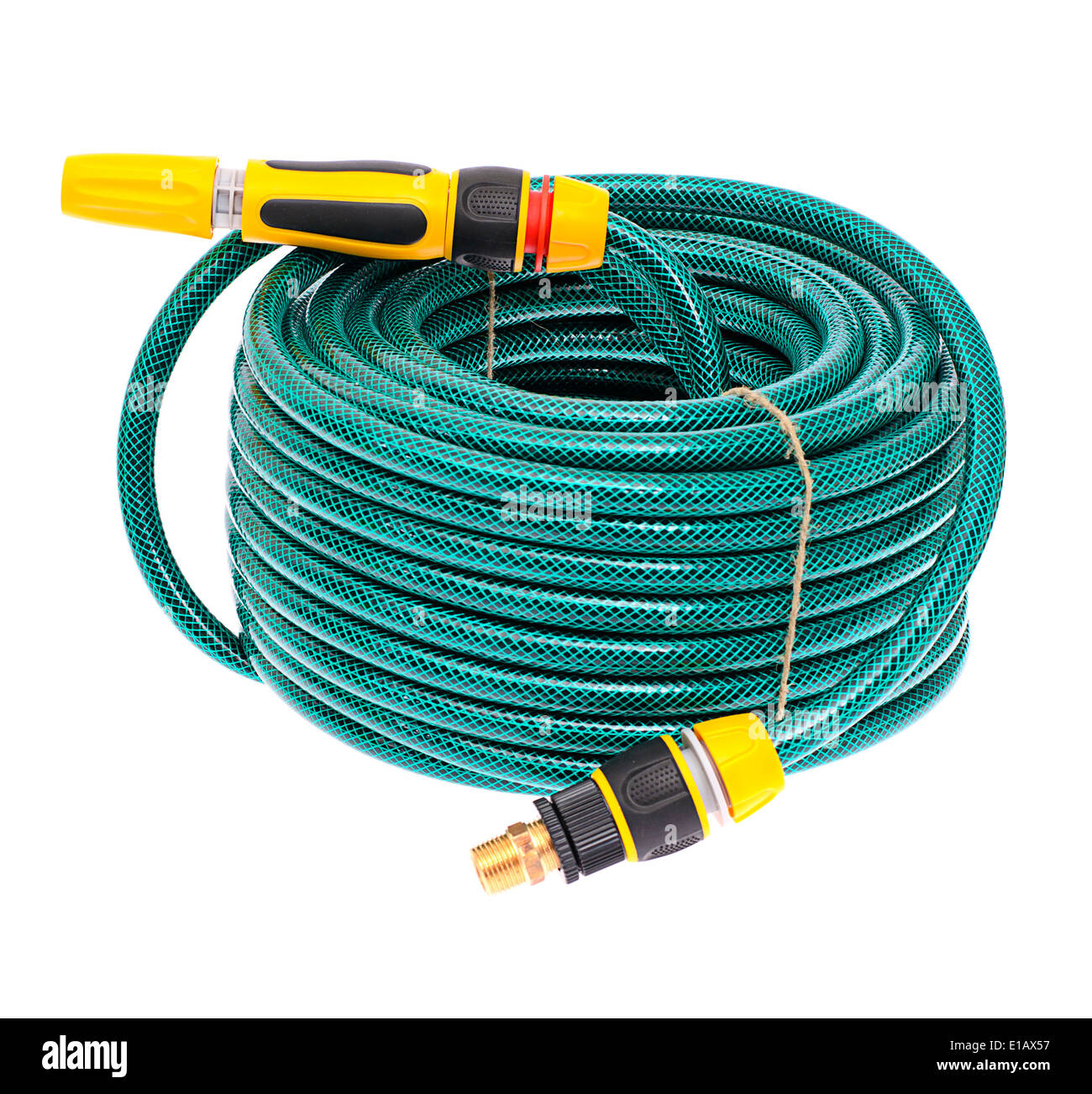 Garden Hose Isolated on White Background Stock Photo - Alamy