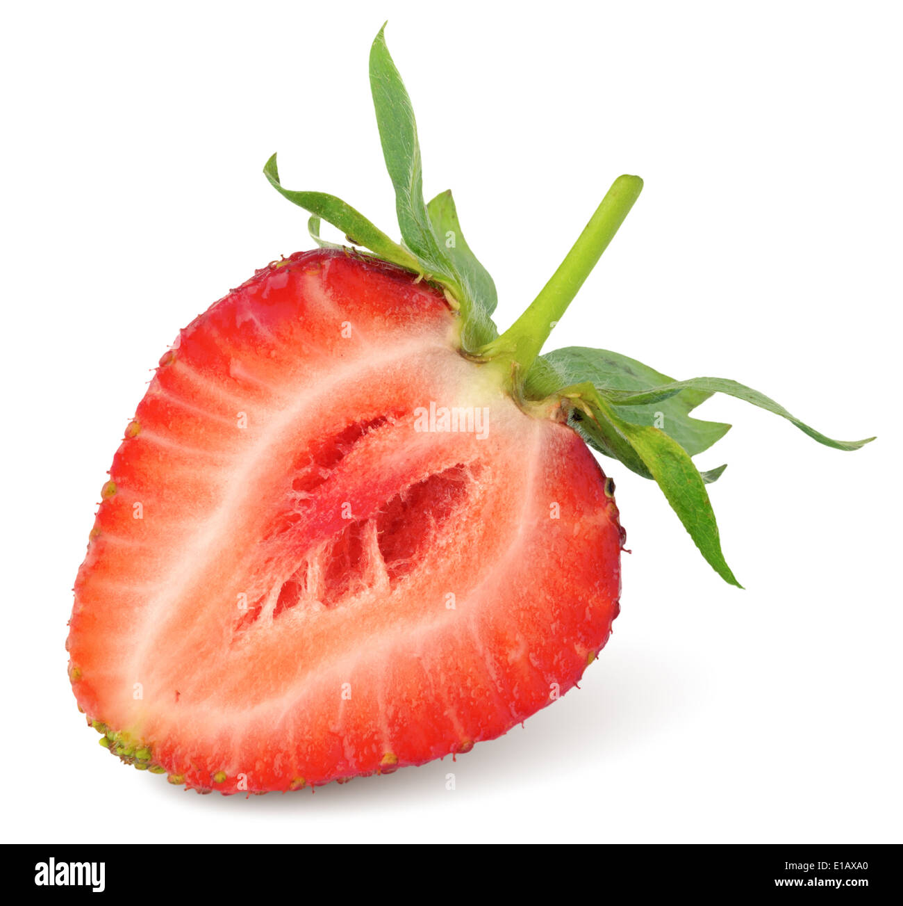 Half of strawberry isolated on white background Stock Photo - Alamy