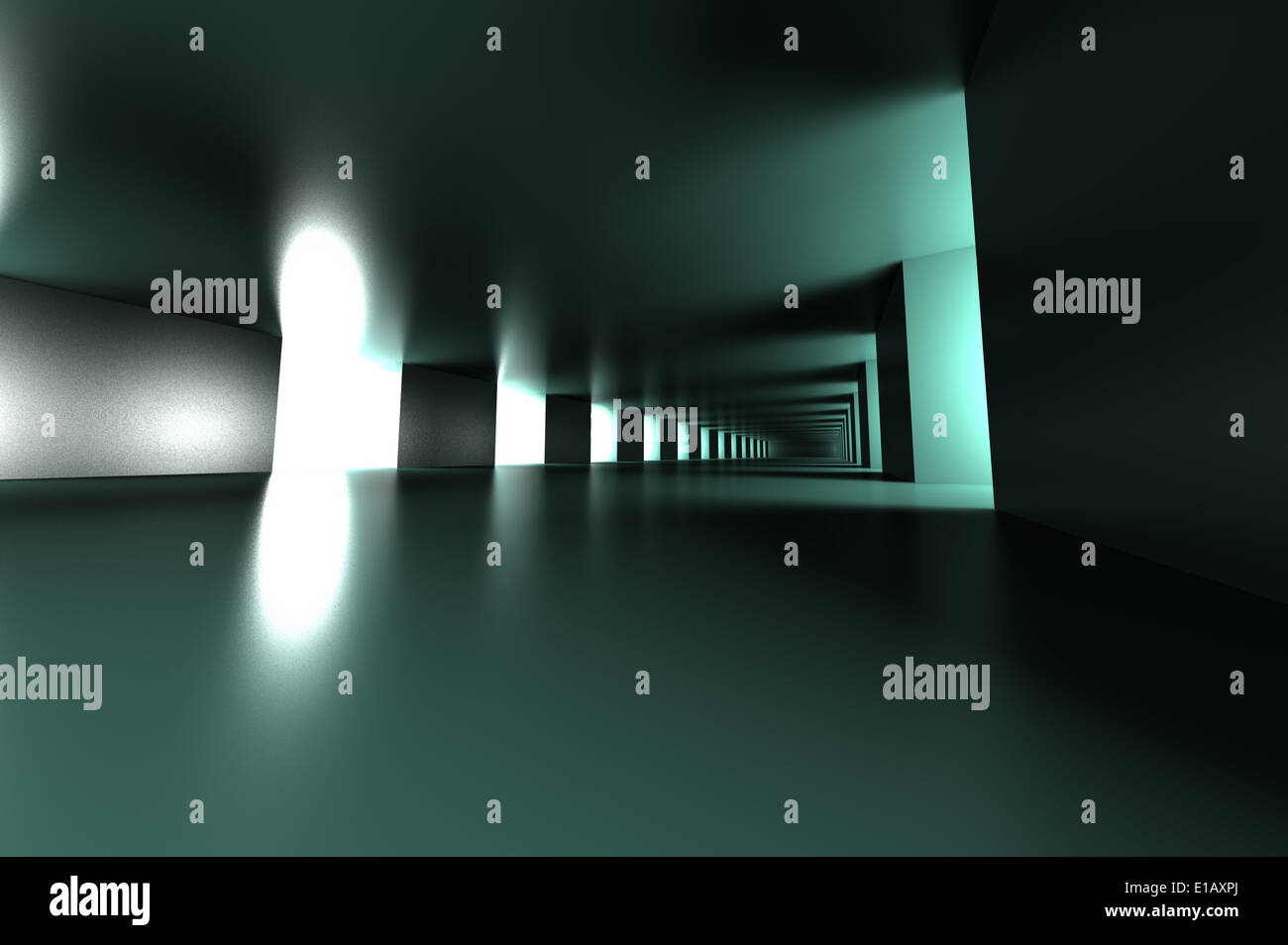 A modern hallway interior. 3d illustration Stock Photo - Alamy