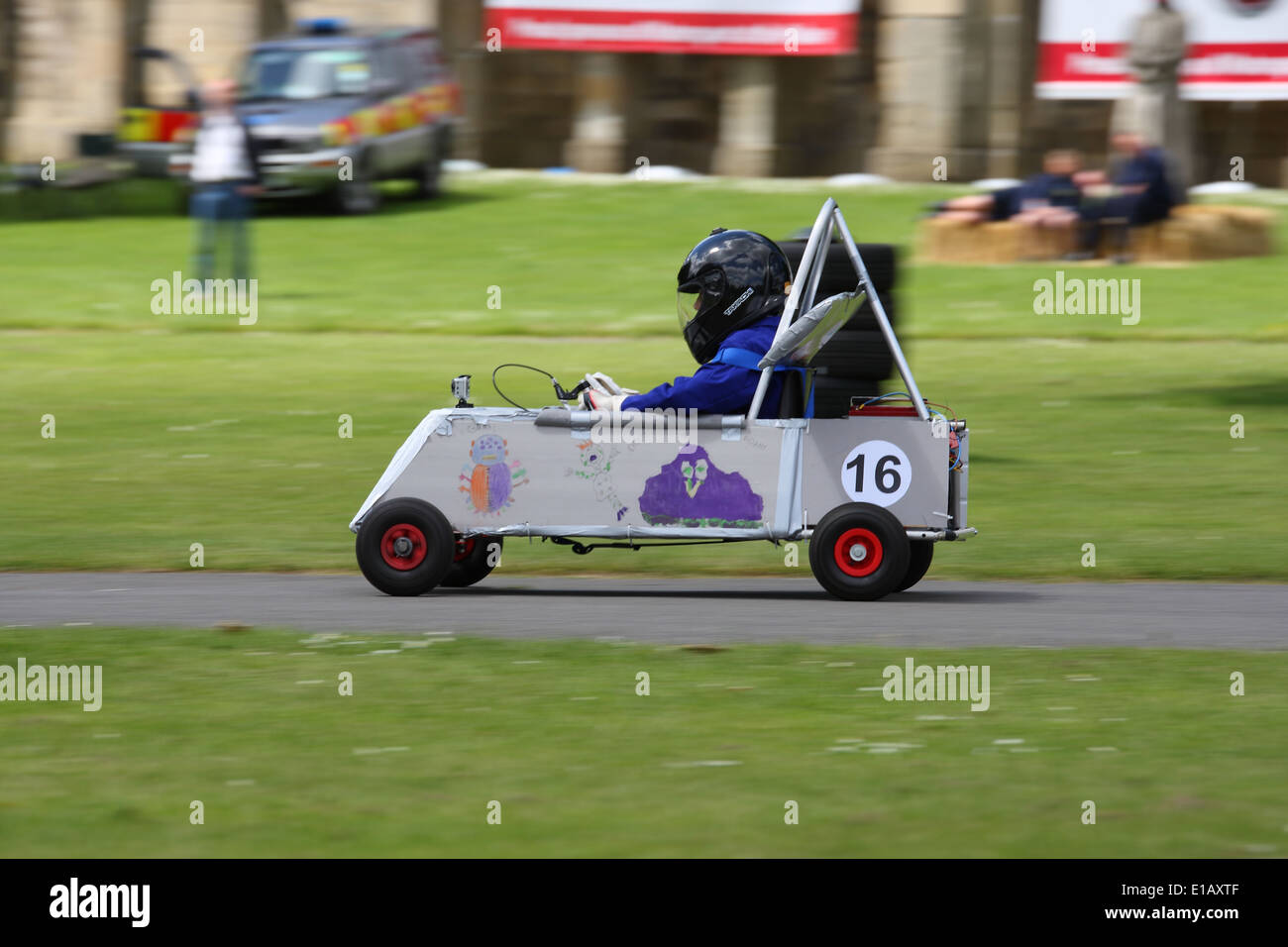 A car competes in the Motorsport At The Palace Sprint at Crystal Palace ...