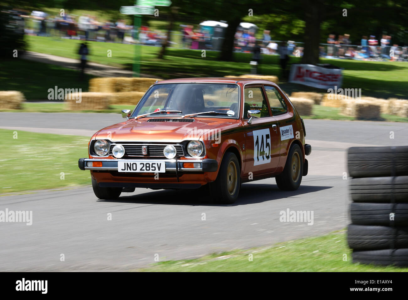 A car competes in the Motorsport At The Palace Sprint at Crystal Palace ...