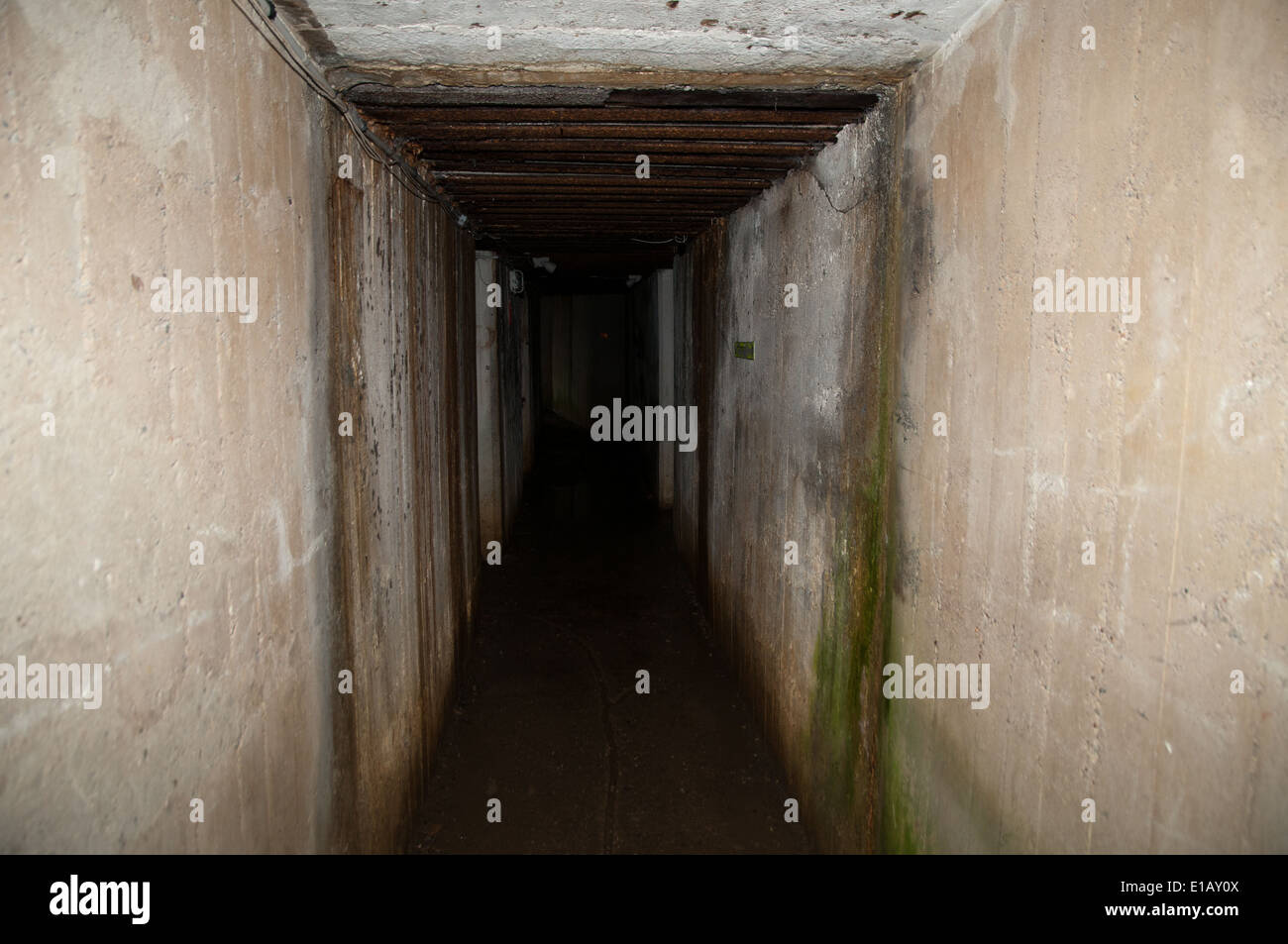 Interior view of German bunker at Maisy battery, D-Day site, Normandy ...