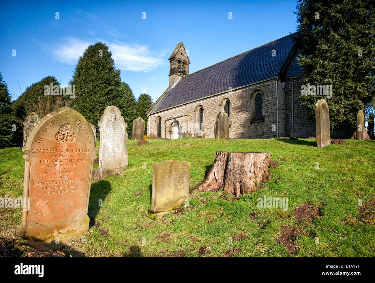 Cropton church and graveyard Stock Photo - Alamy