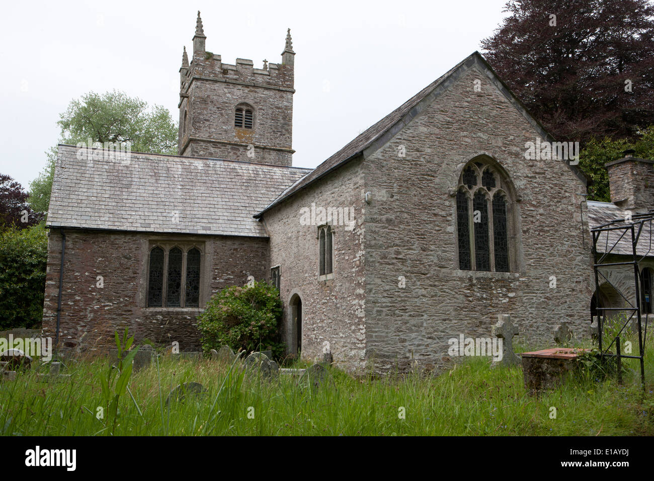 St Wenna's Church at Morval, near Looe in Cornwall, Saint Wenna was a ...