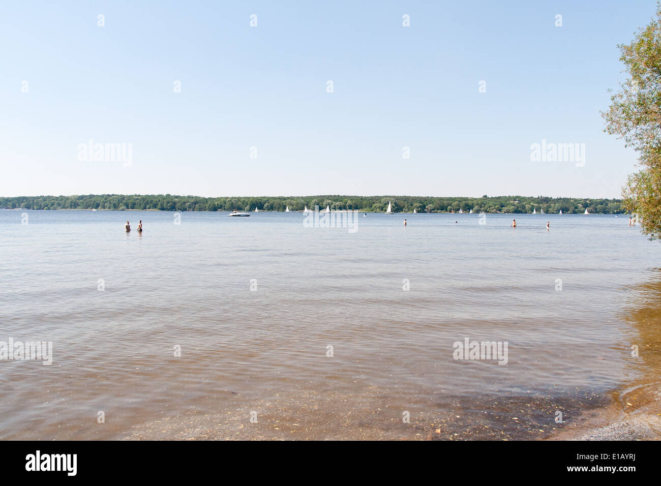 The river Havel, Berlin, Germany along the Havelchaussee Stock Photo ...