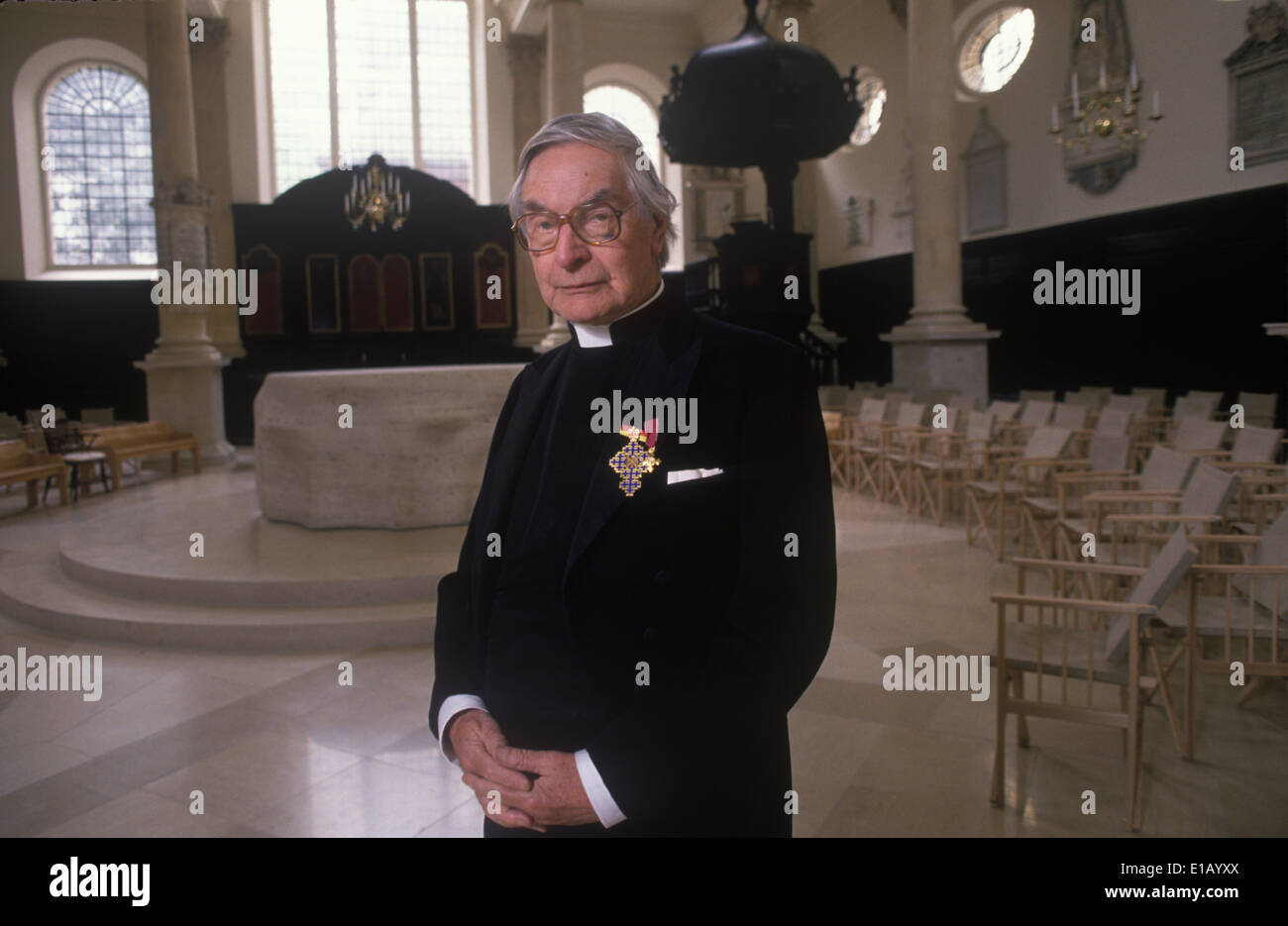 Revd Chad Varah rector of St Stephens Wallbrook City of London UK . He ...