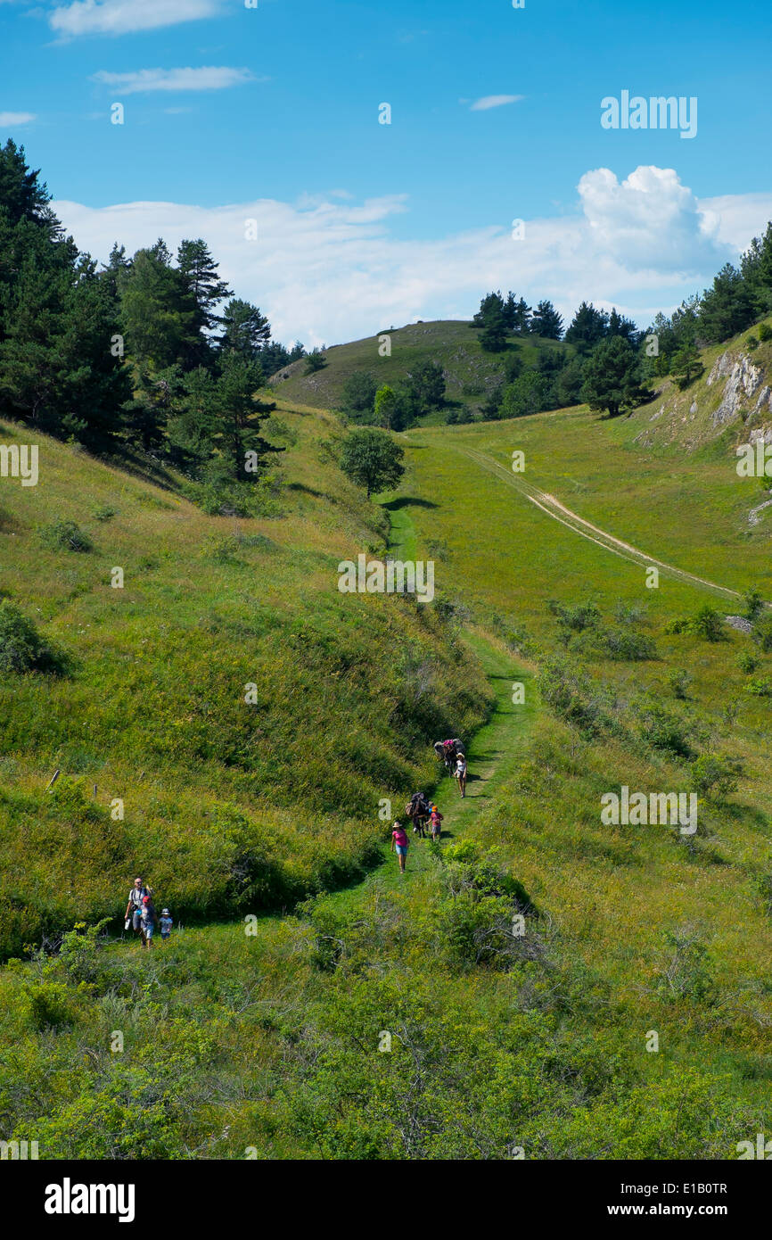 cathar way trail cathars languedoc france sentier cathare Stock Photo ...