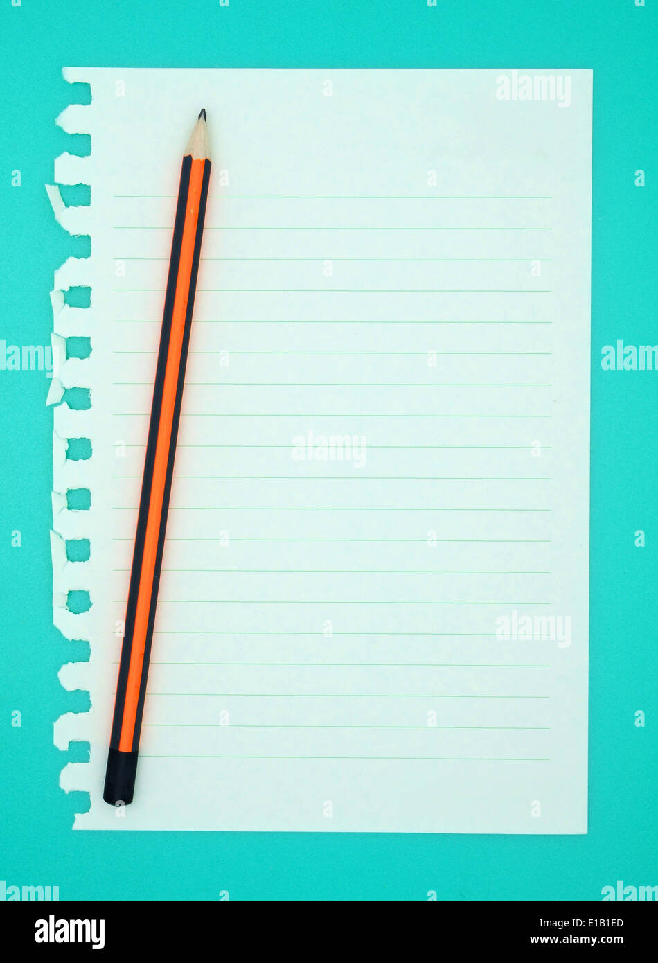Paper and Pencil Stock Photo - Alamy