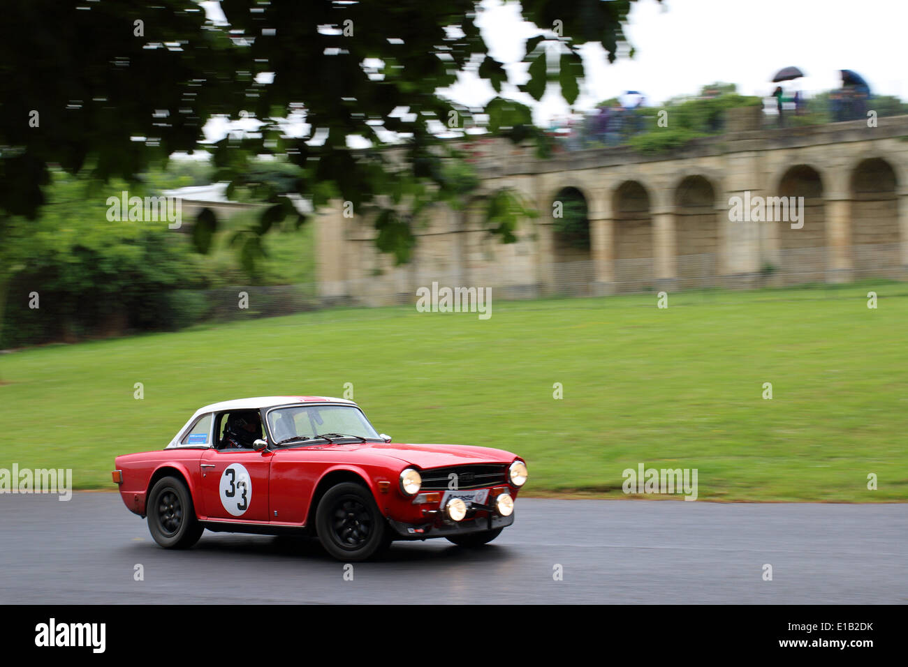 A car competes in the Motorsport At The Palace Sprint at Crystal Palace ...