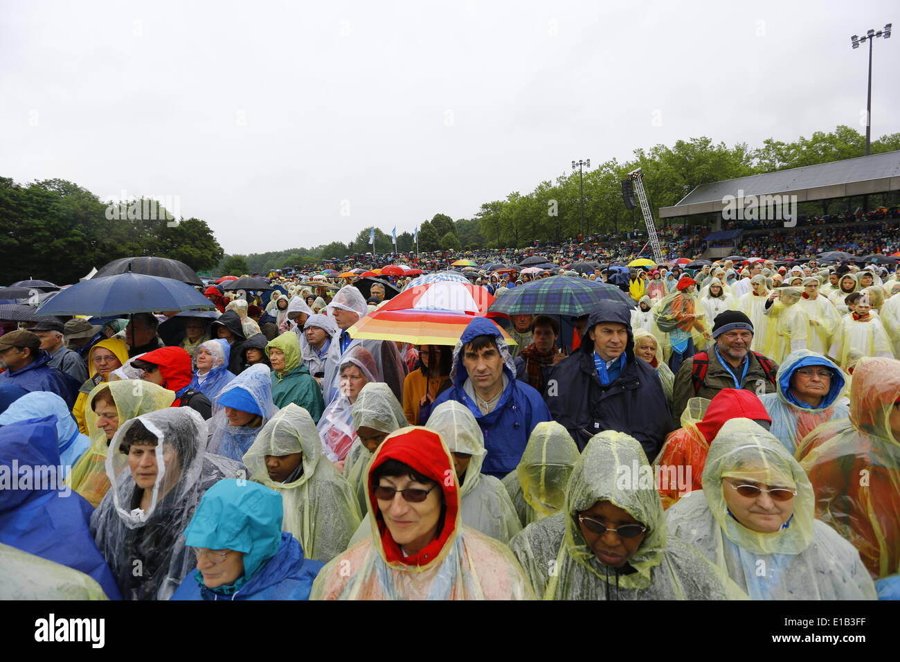 REGENSBURG, GERMANY- MAY 29: Thousands of faithful celebrated the open ...