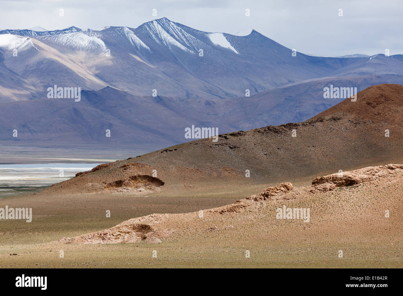 Landscape in the region of salt lake Tso Kar, Rupshu, Changtang, Ladakh ...