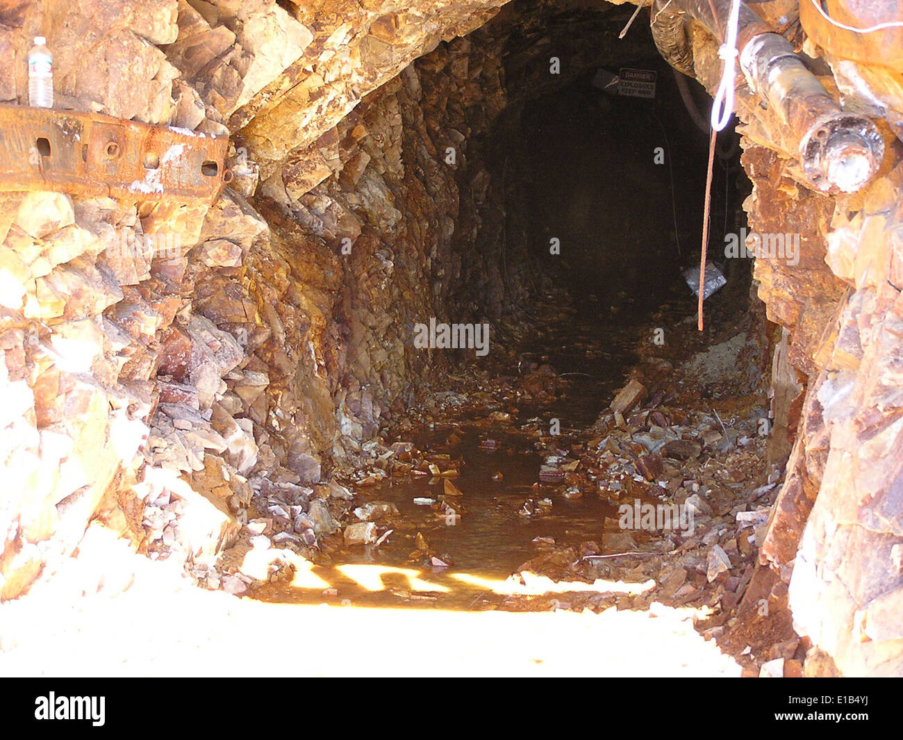 The adit at the New World Mine Site, located in Gallatin National ...