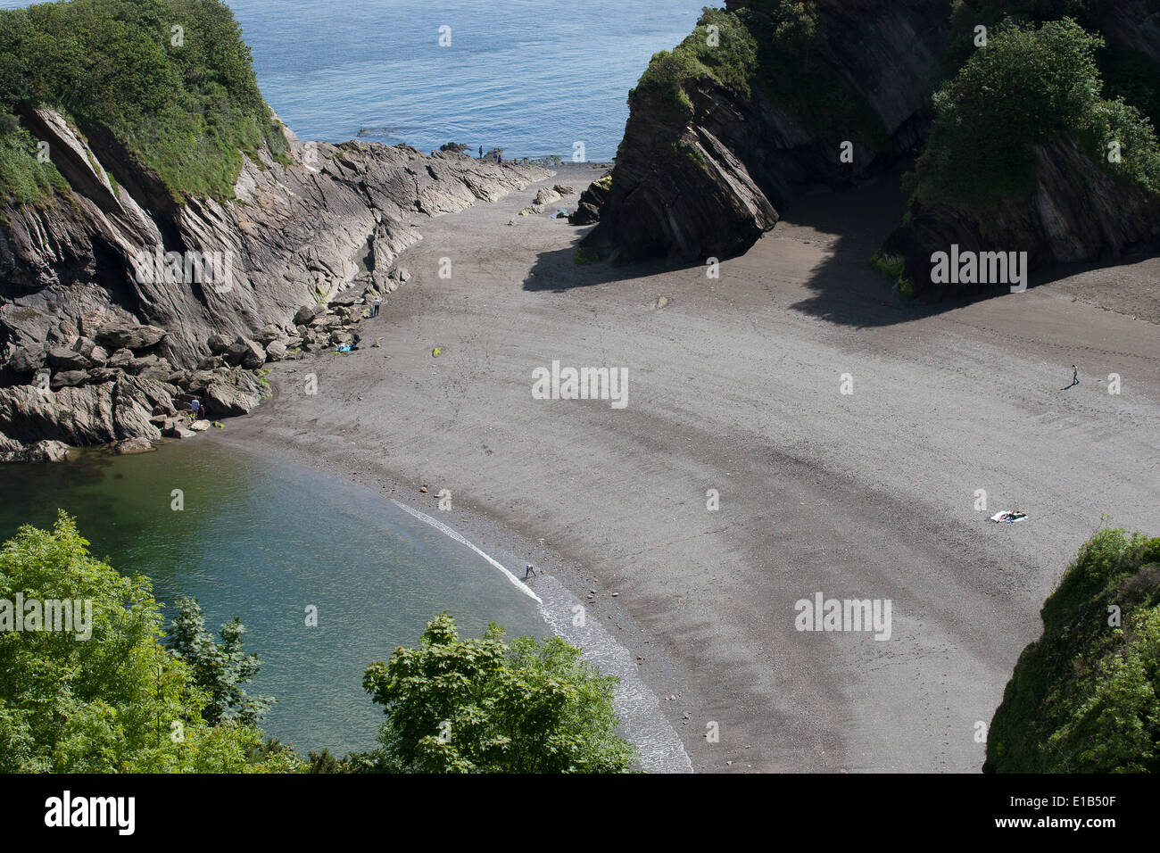 seaside coastal view Watermouth Bay North Devon Stock Photo - Alamy