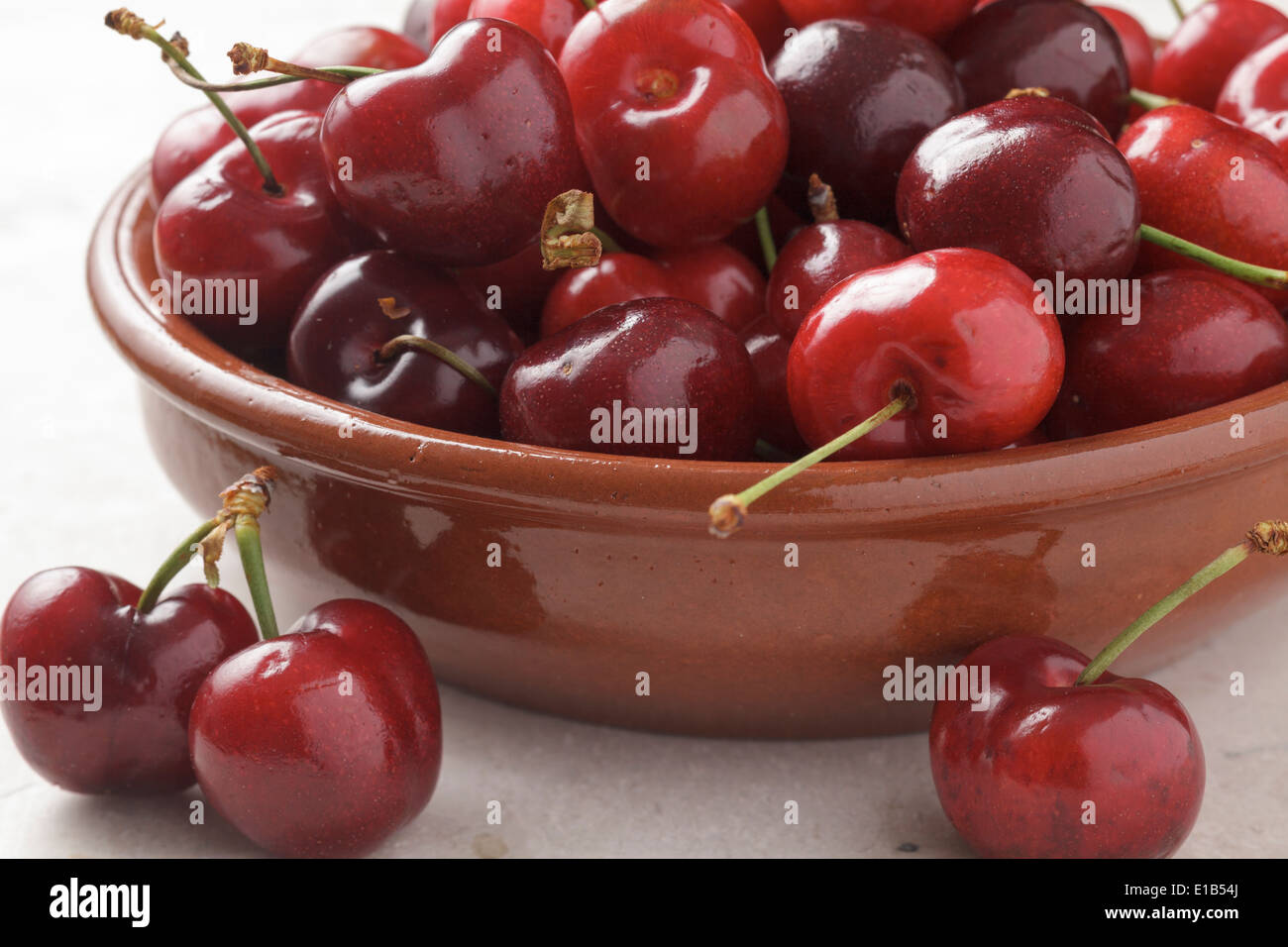 Bowls of cherries hi-res stock photography and images - Alamy