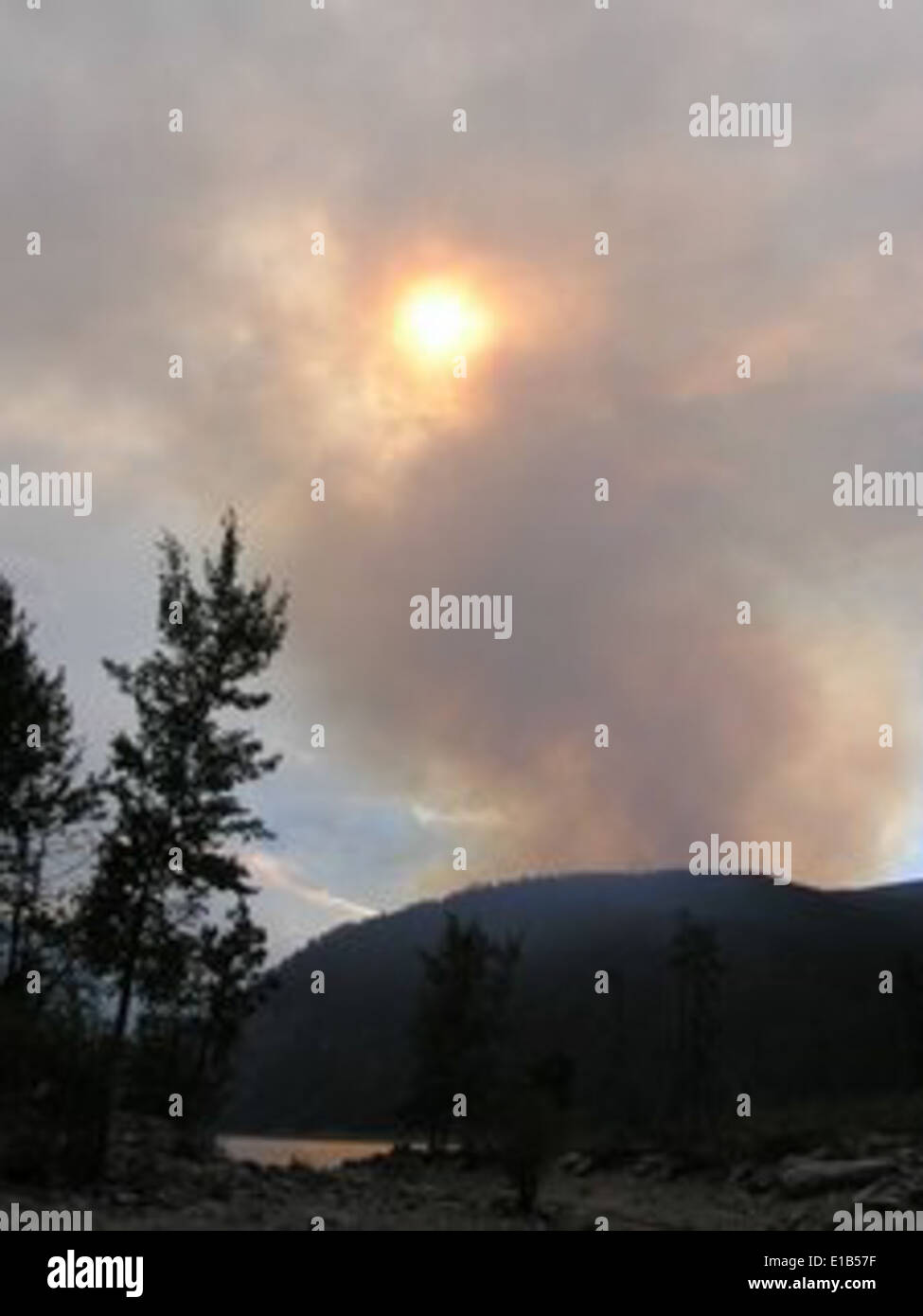 The Rockin Fire in the Bitterroot National Forest, Montana, generated ...