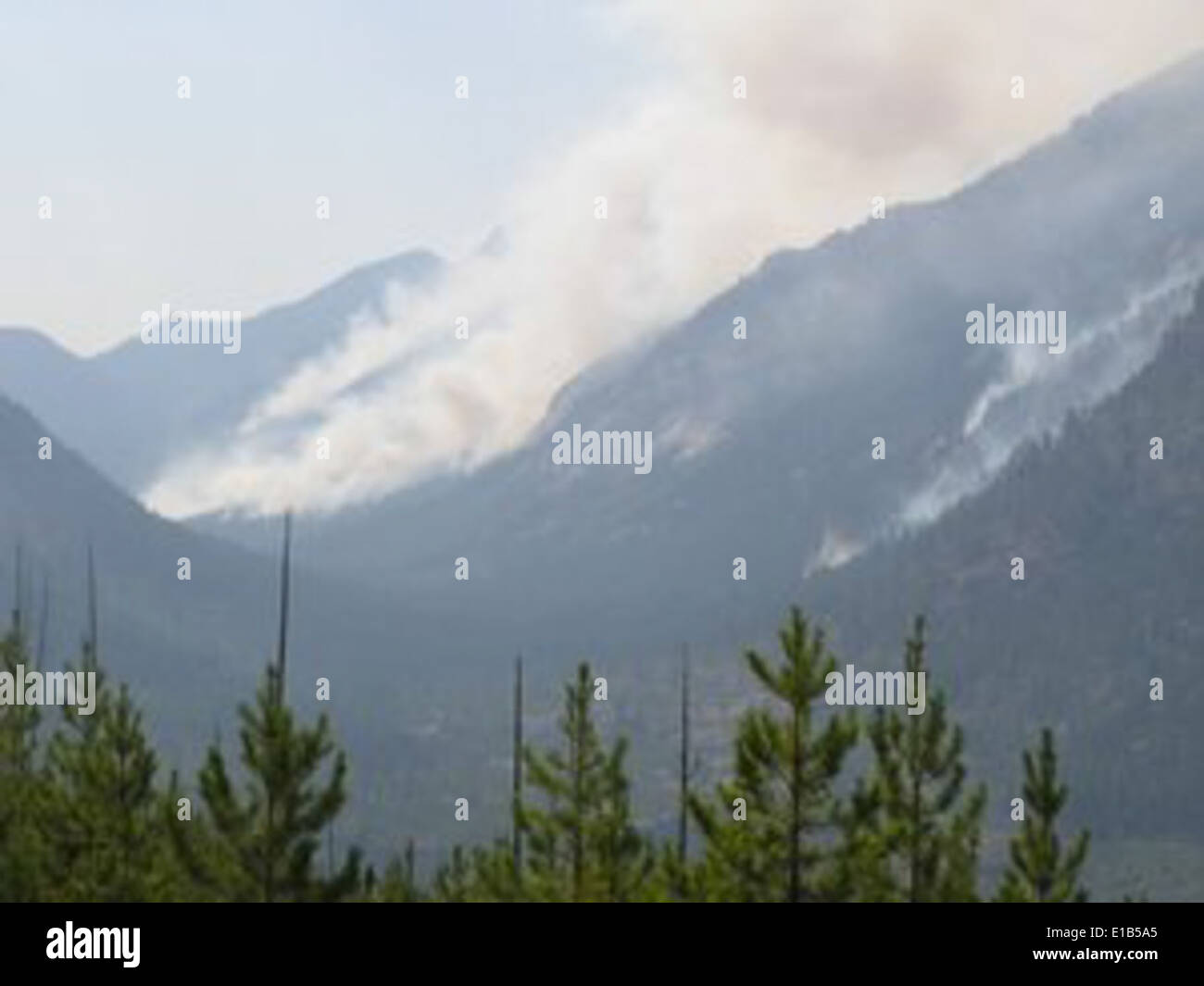 The Rockin Fire in Bitterroot National Forest, Montana, produced smoke ...