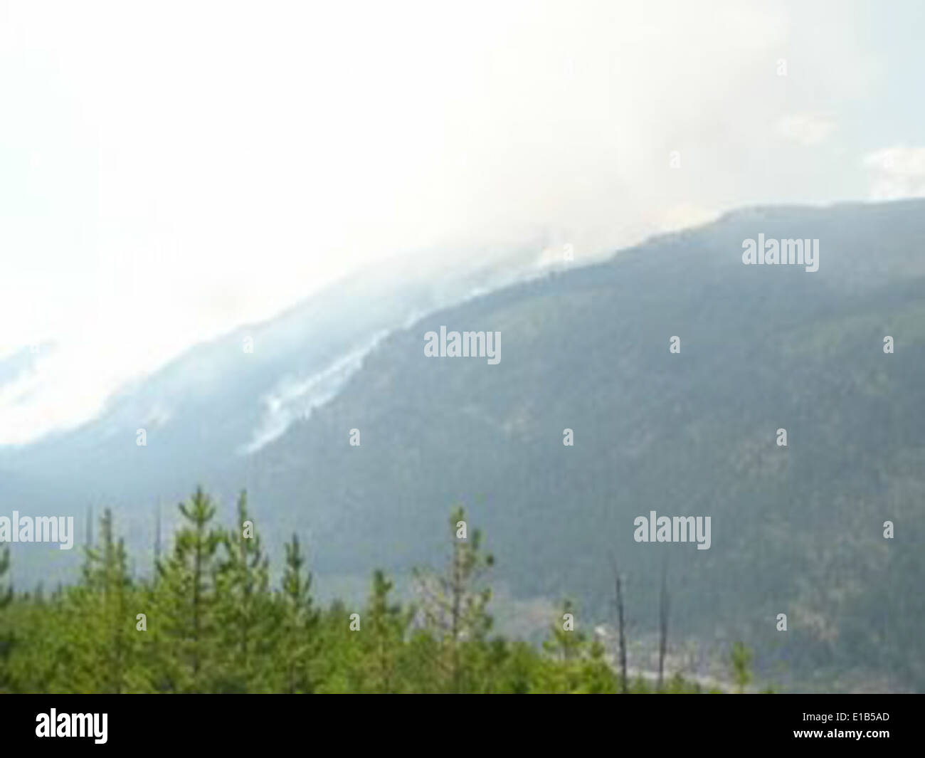 A wildfire in the Bitterroot National Forest of Montana creates ...