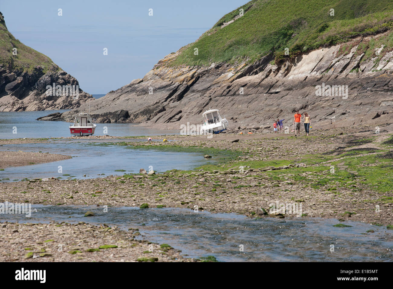 seaside coastal view Watermouth Bay North Devon Stock Photo - Alamy