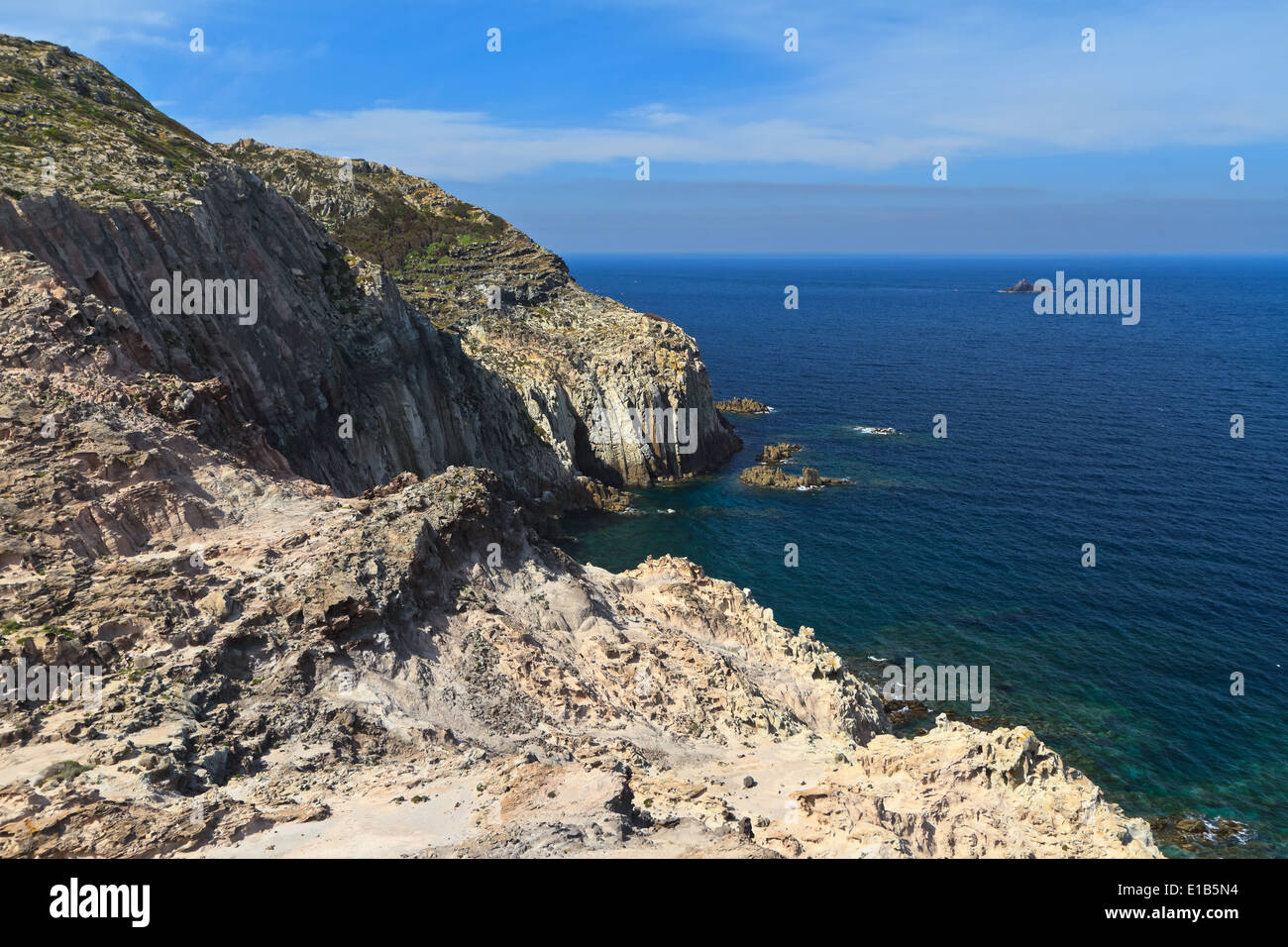 cliff in San Pietro island, Carloforte, Sardinia, Italy Stock Photo - Alamy